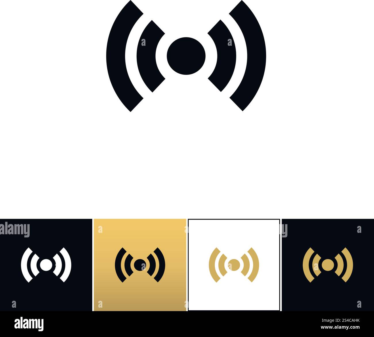 Wi-fi wireless signal spot symbol vector icon. Wi-fi wireless signal ...