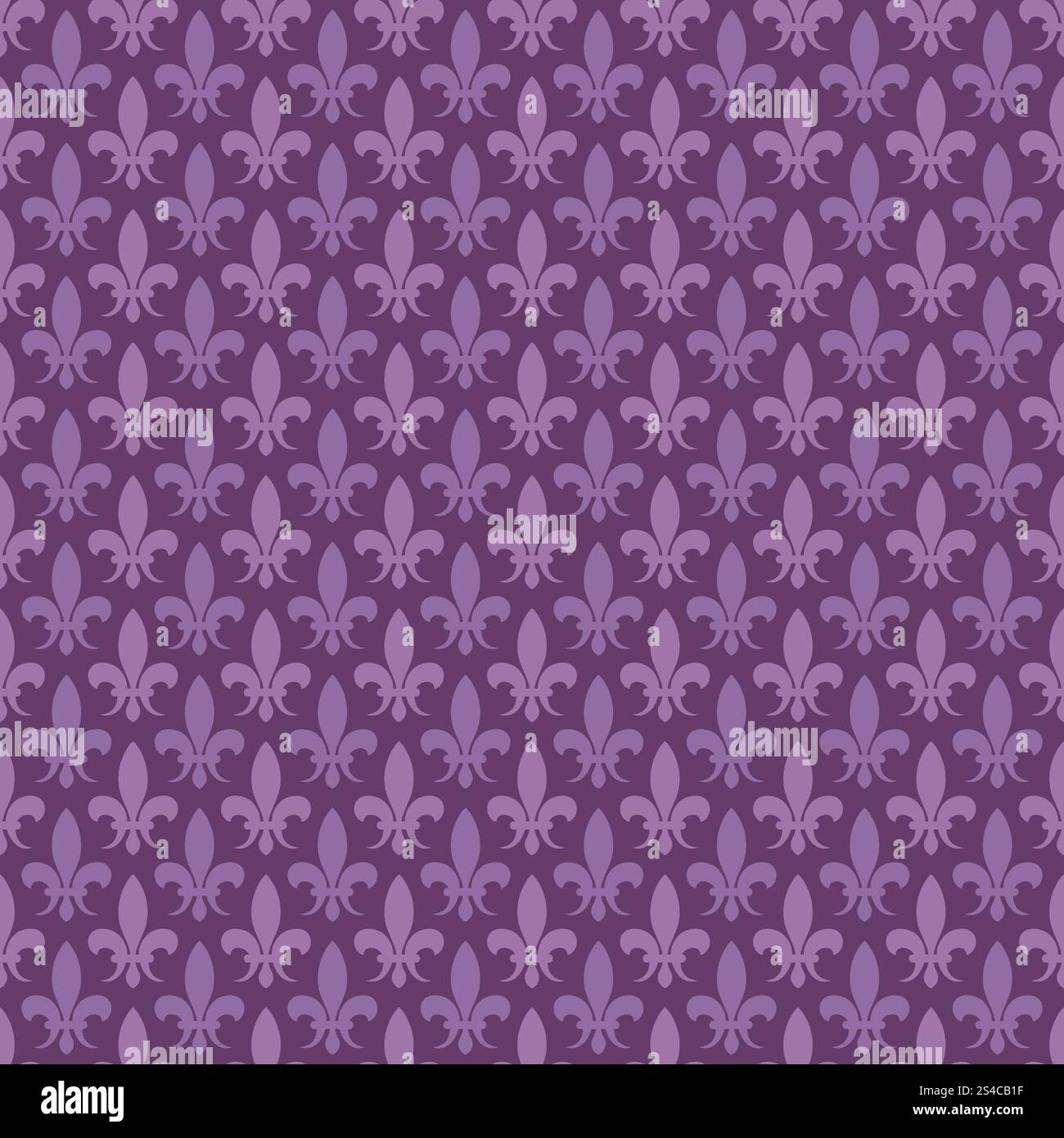 Purple vector fleur de lis seamless pattern. Purple vector fleur de lis ...
