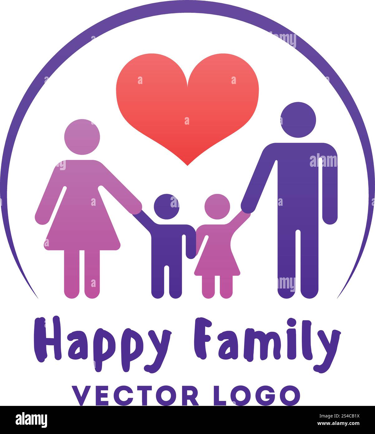 Happy family love vector logo. Happy family love vector logo. Mother ...