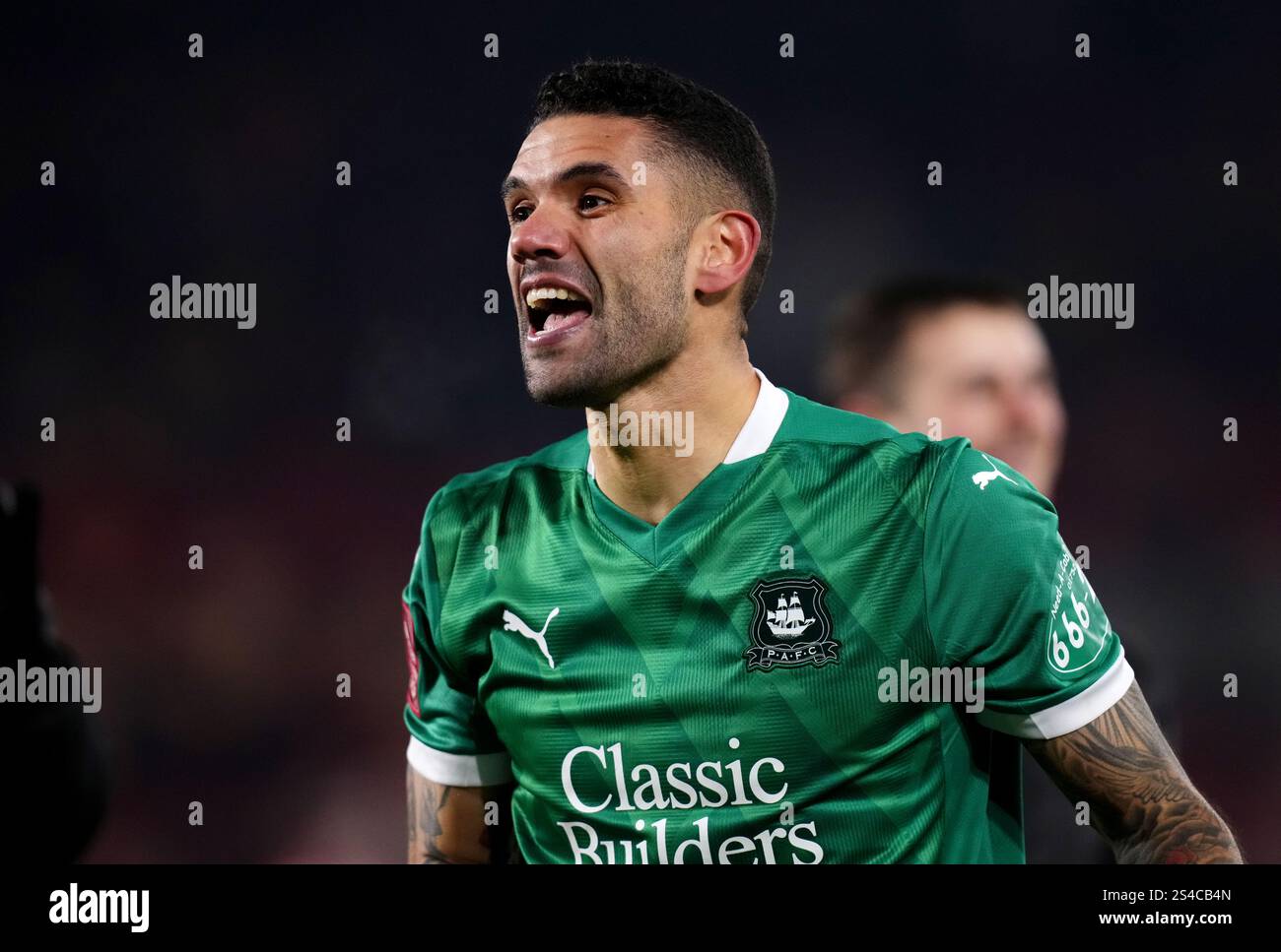 Plymouth Argyle's Victor Palsson celebrates after the Emirates FA Cup ...