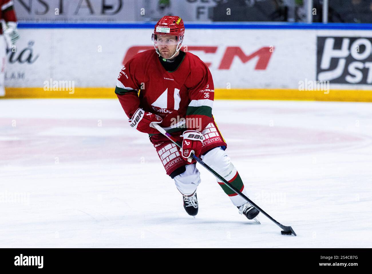 250111 Modos Sebastian Ohlsson inför ishockeymatchen i SHL mellan Linköping och Modo den 11 ...