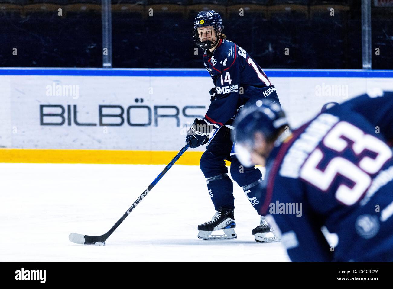 250111 Linköpings Eddie Genborg inför ishockeymatchen i SHL mellan Linköping och Modo den 11 ...