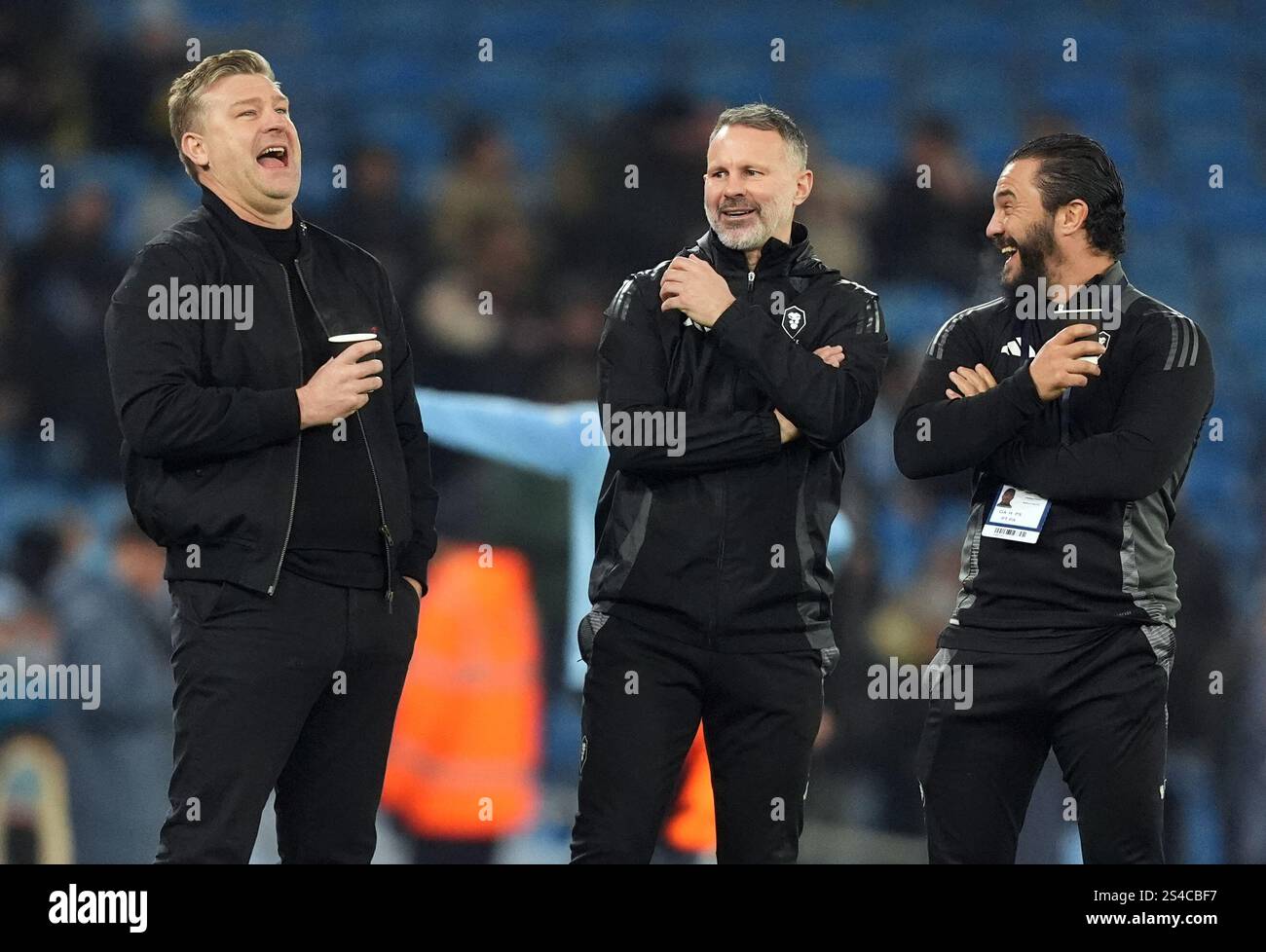 Salford City manager Karl Robinson with Director of Football/Assistant ...