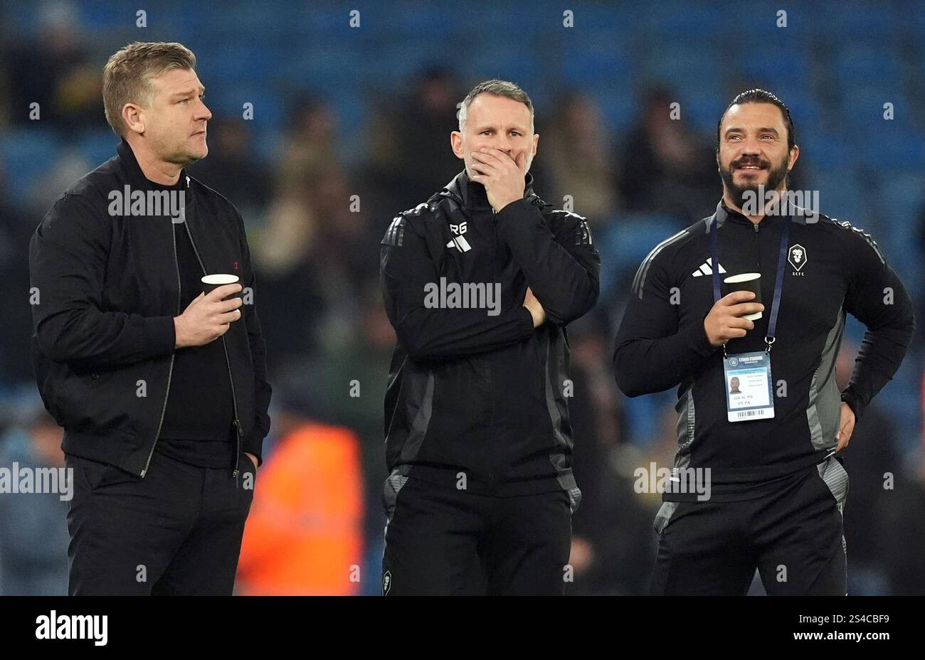 Salford City manager Karl Robinson with Director of Football/Assistant ...