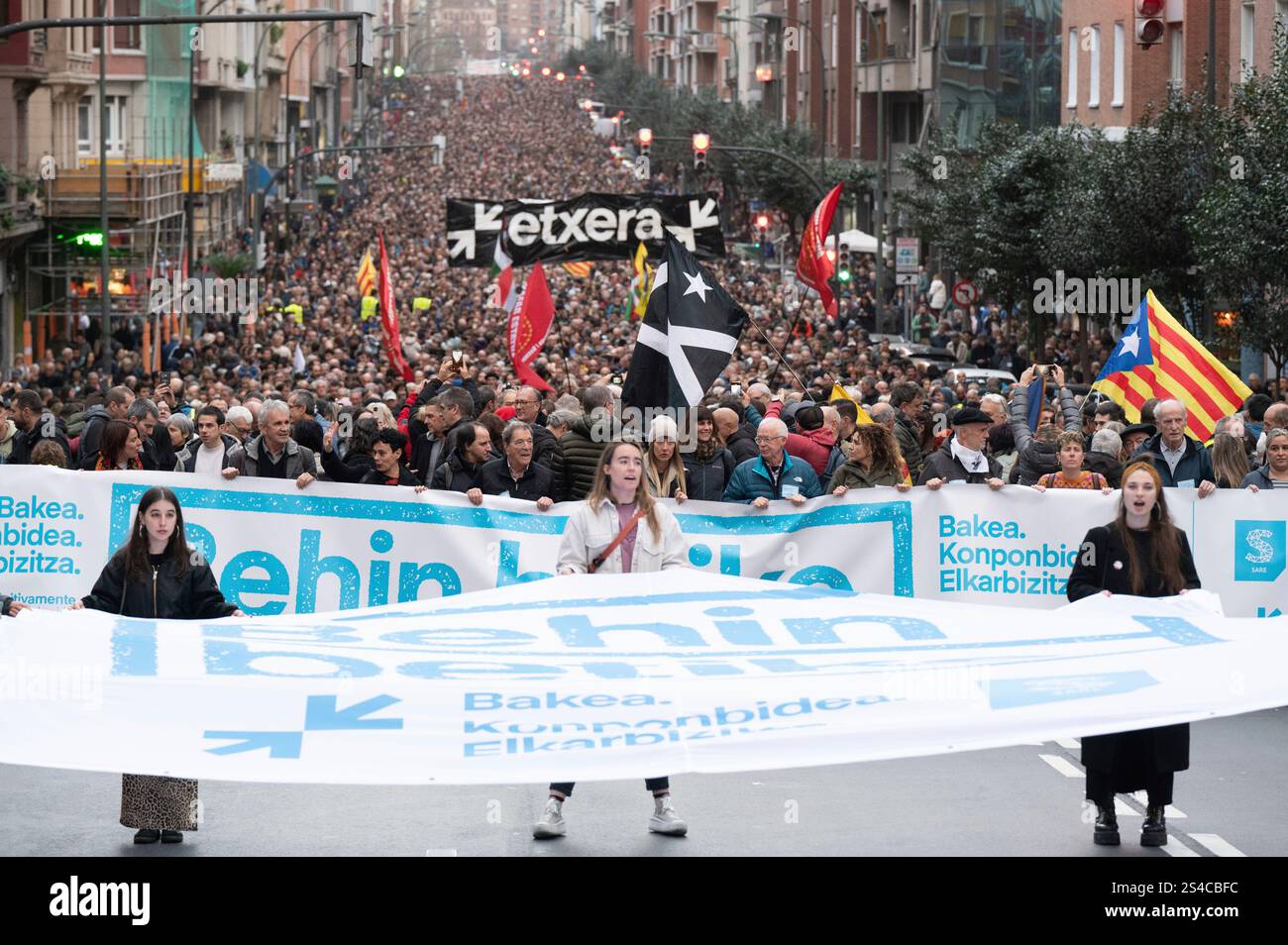 Hundreds of people during a protest called by SARE to demand the rights ...
