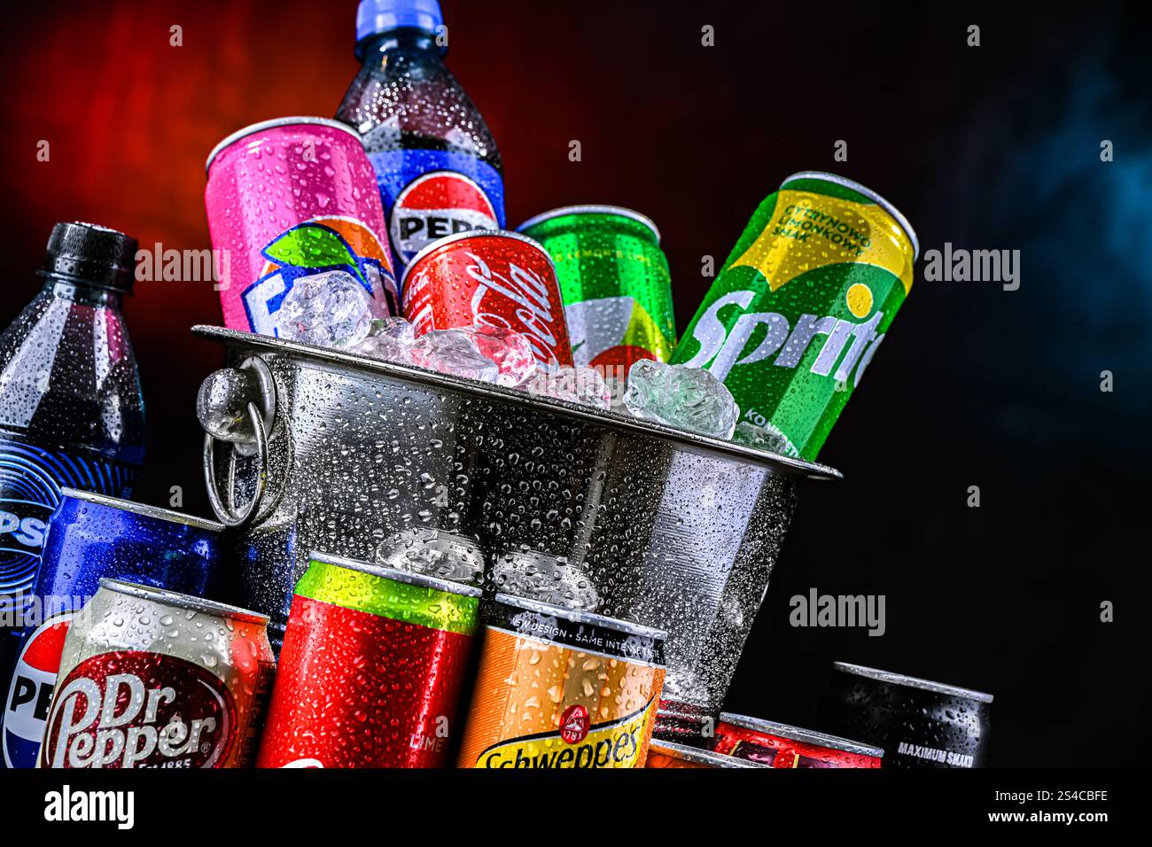 POZNAN, POL - OCT 31, 2024: Products of popular global soft drink ...