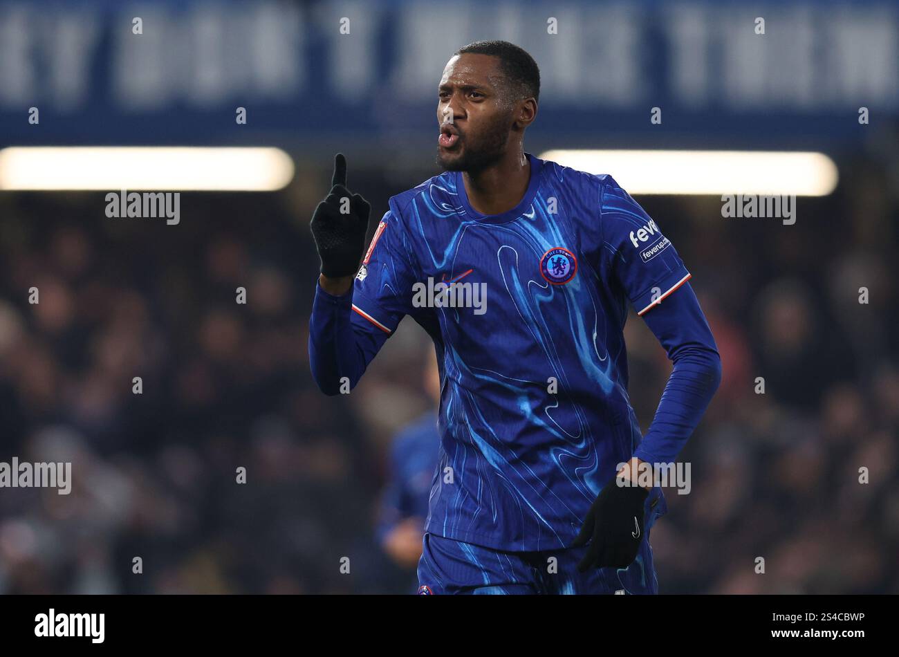 London, UK. 11th Jan, 2025. Tosin Adarabioyo of Chelsea celebrates ...