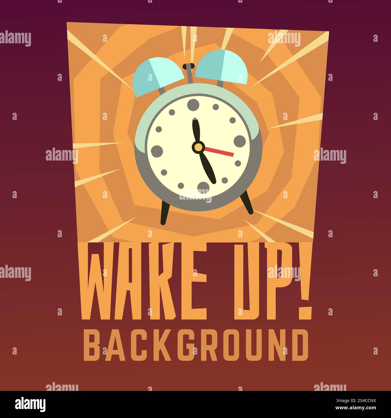 Wake up vector background. Wake up vector background. Wake up clock ...