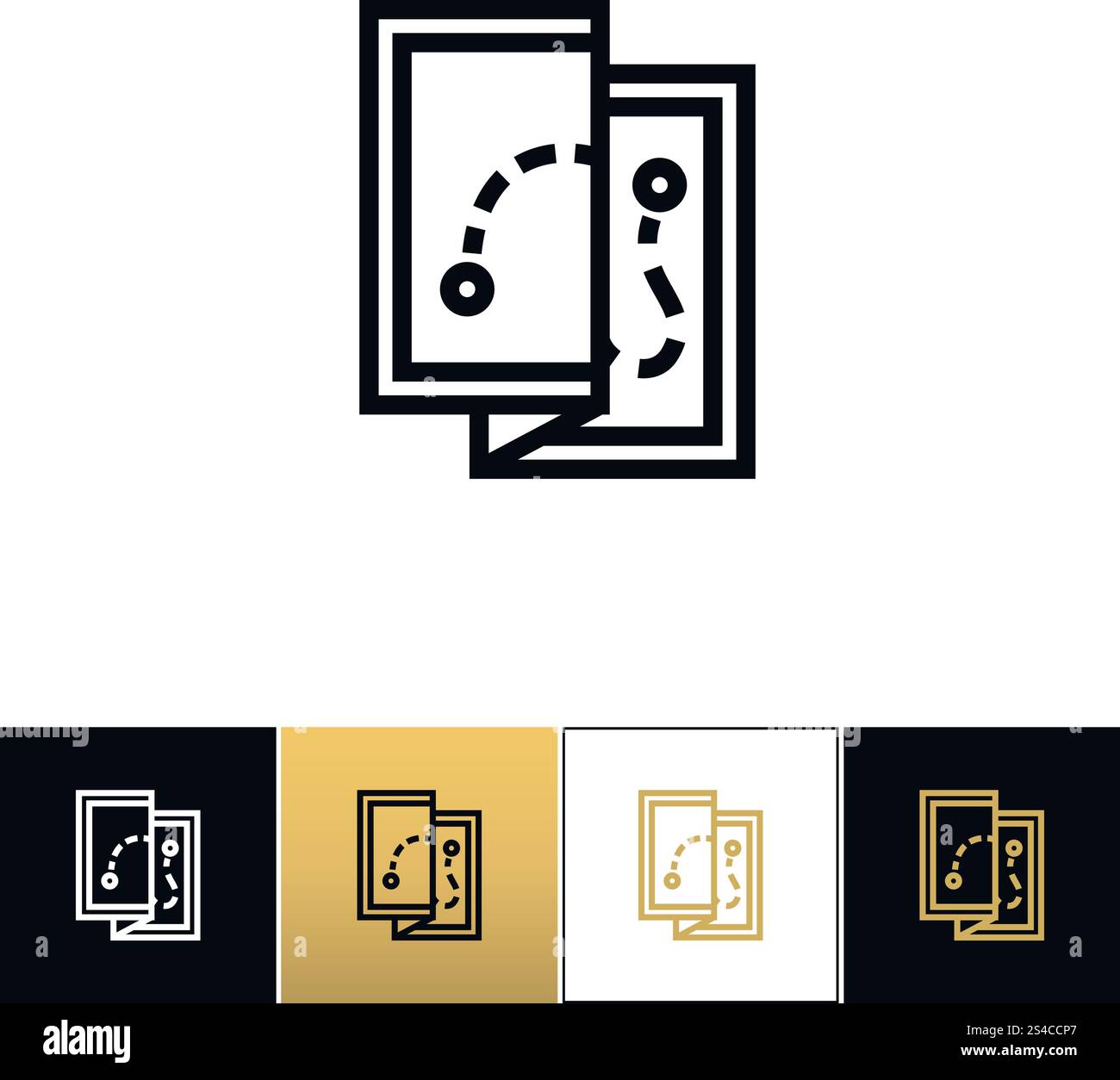 Map vector icon. Map vector icon. Map program on black, white and gold ...