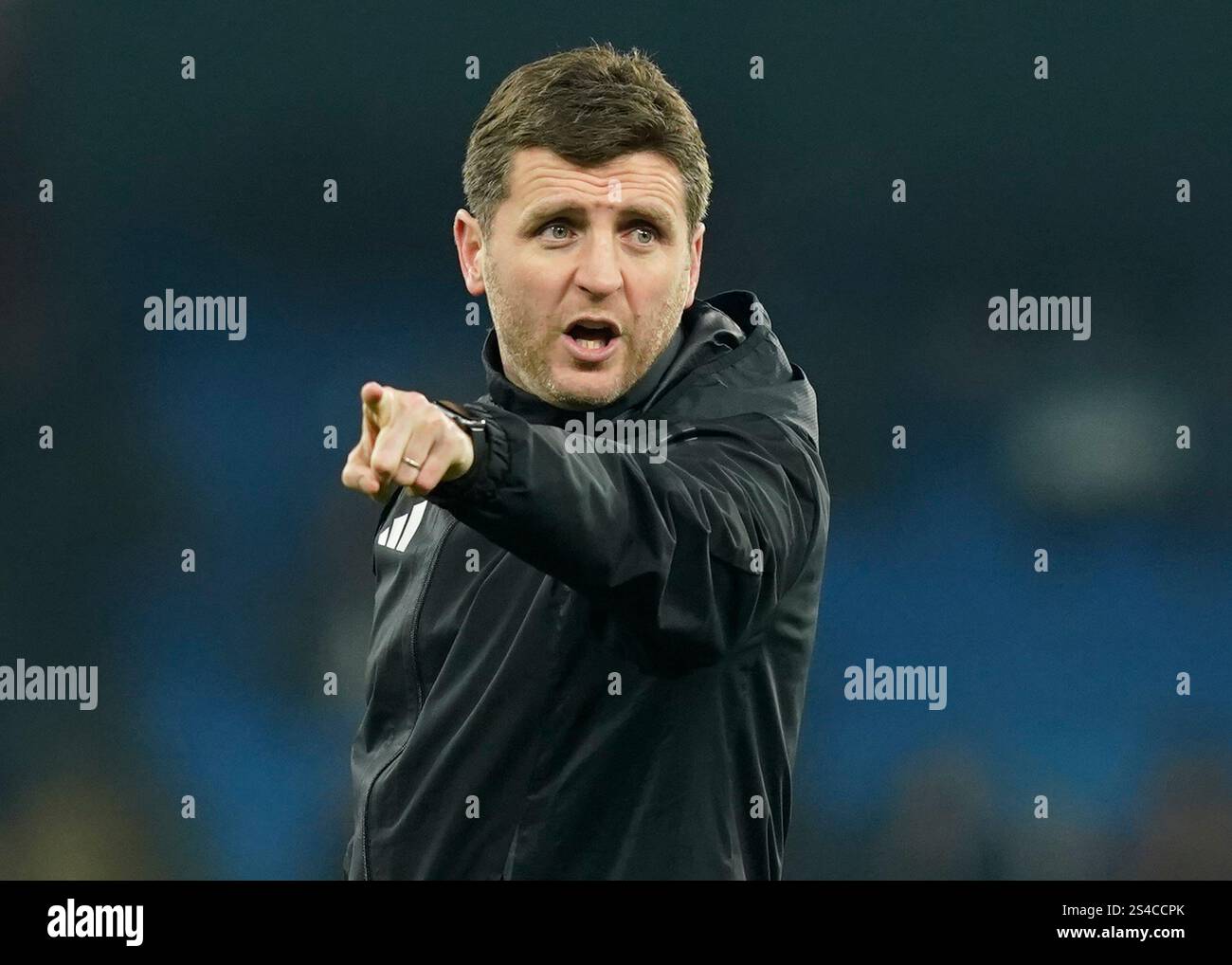 Manchester, UK. 11th Jan, 2025. Salford City assistant coach Alex Bruce ...