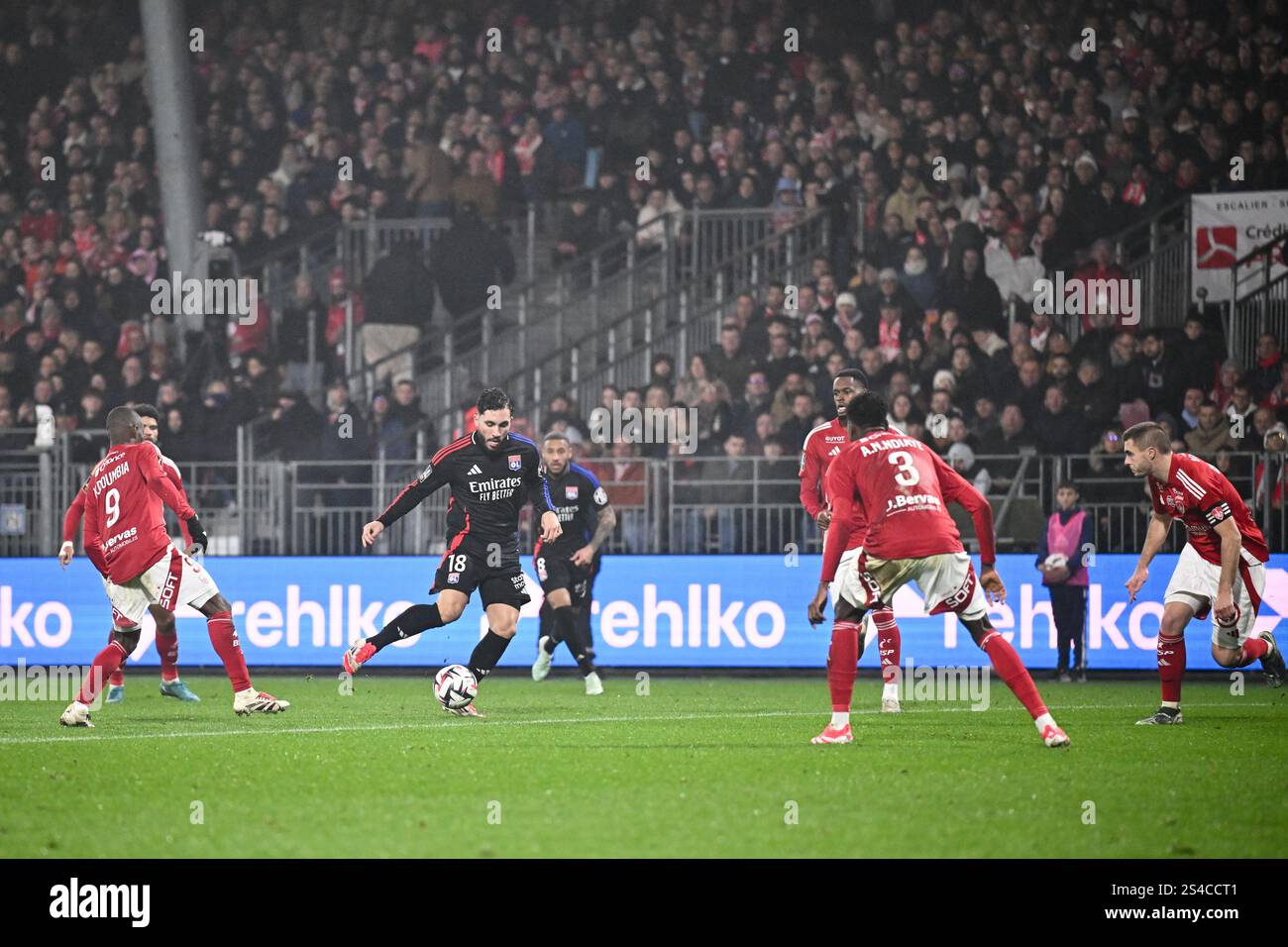 France. 11th Jan, 2025. 18 Rayan CHERKI (ol) during the Ligue 1 ...