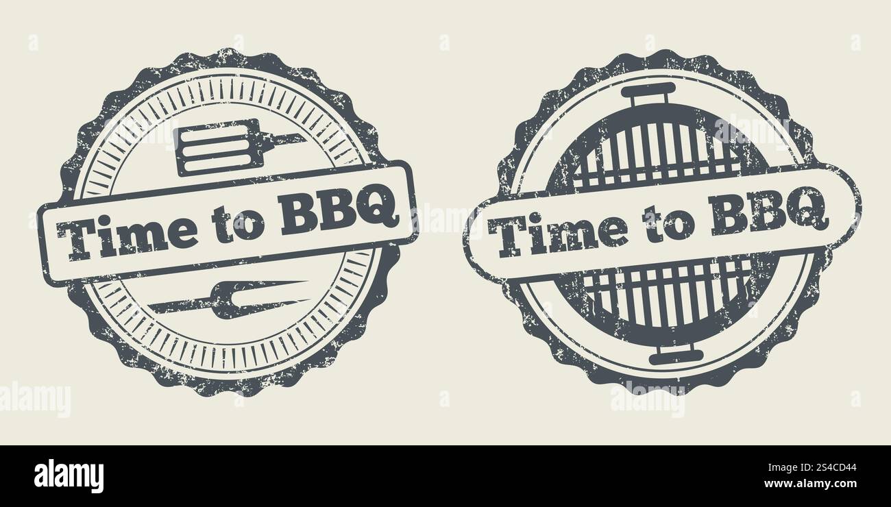 Barbecue and grill label steak house restaurant menu design vector ...