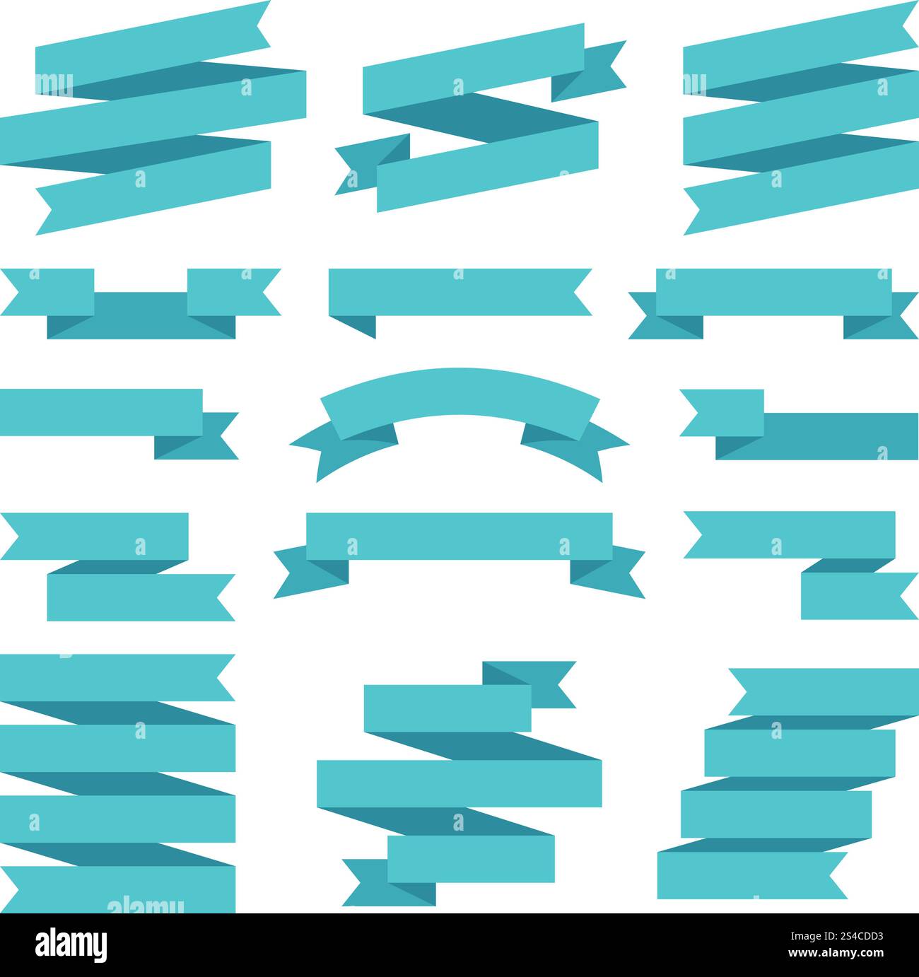 Paper banners ribbons in origami style. Vector illustration. Paper ...