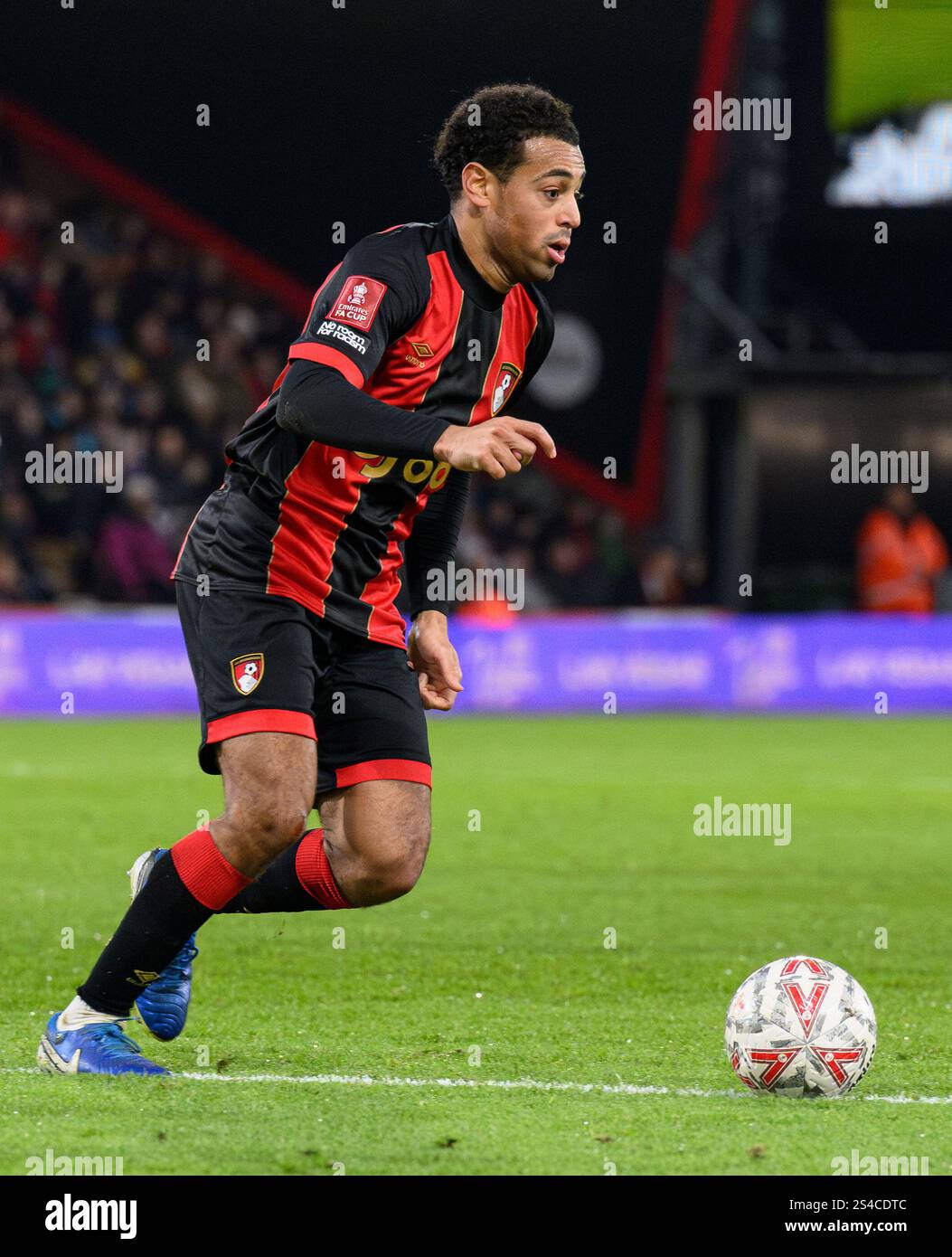 Bournemouth, UK. 11th Jan, 2025. Bournemouth, England, 2025 January 11th. Bournemouth's Tyler ...