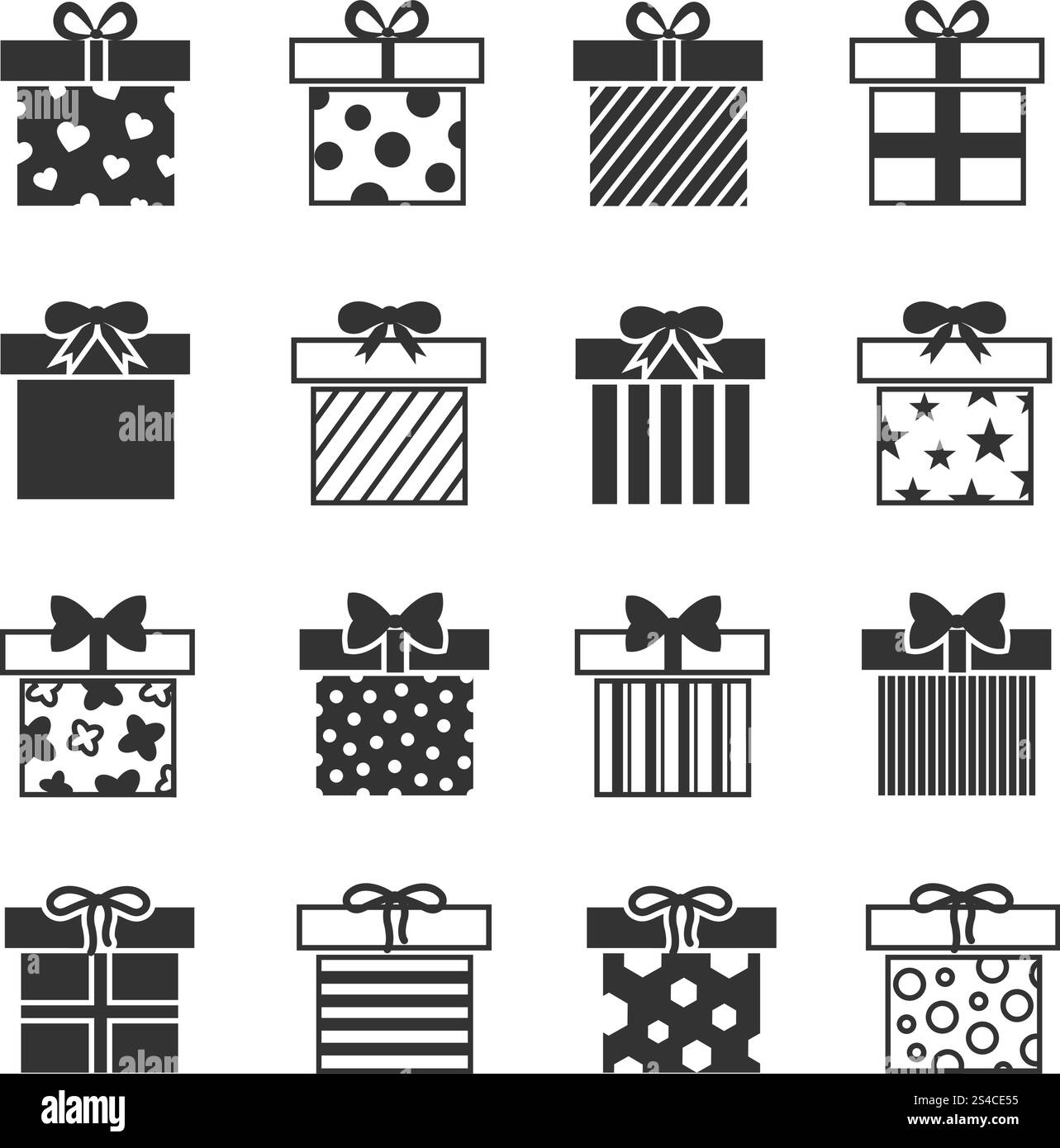 Gift box vector icons. Gift box vector icons. Set of box for christmas ...