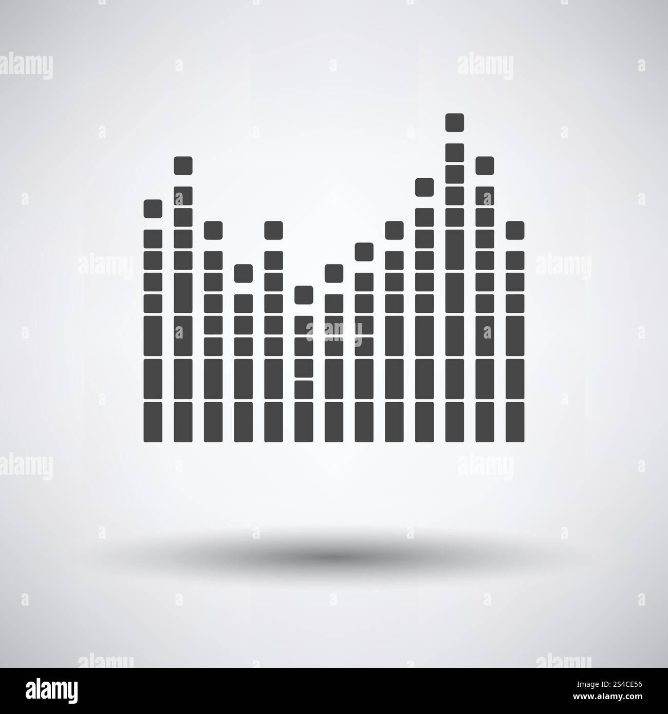 Graphic equalizer icon. Graphic equalizer icon on gray background ...