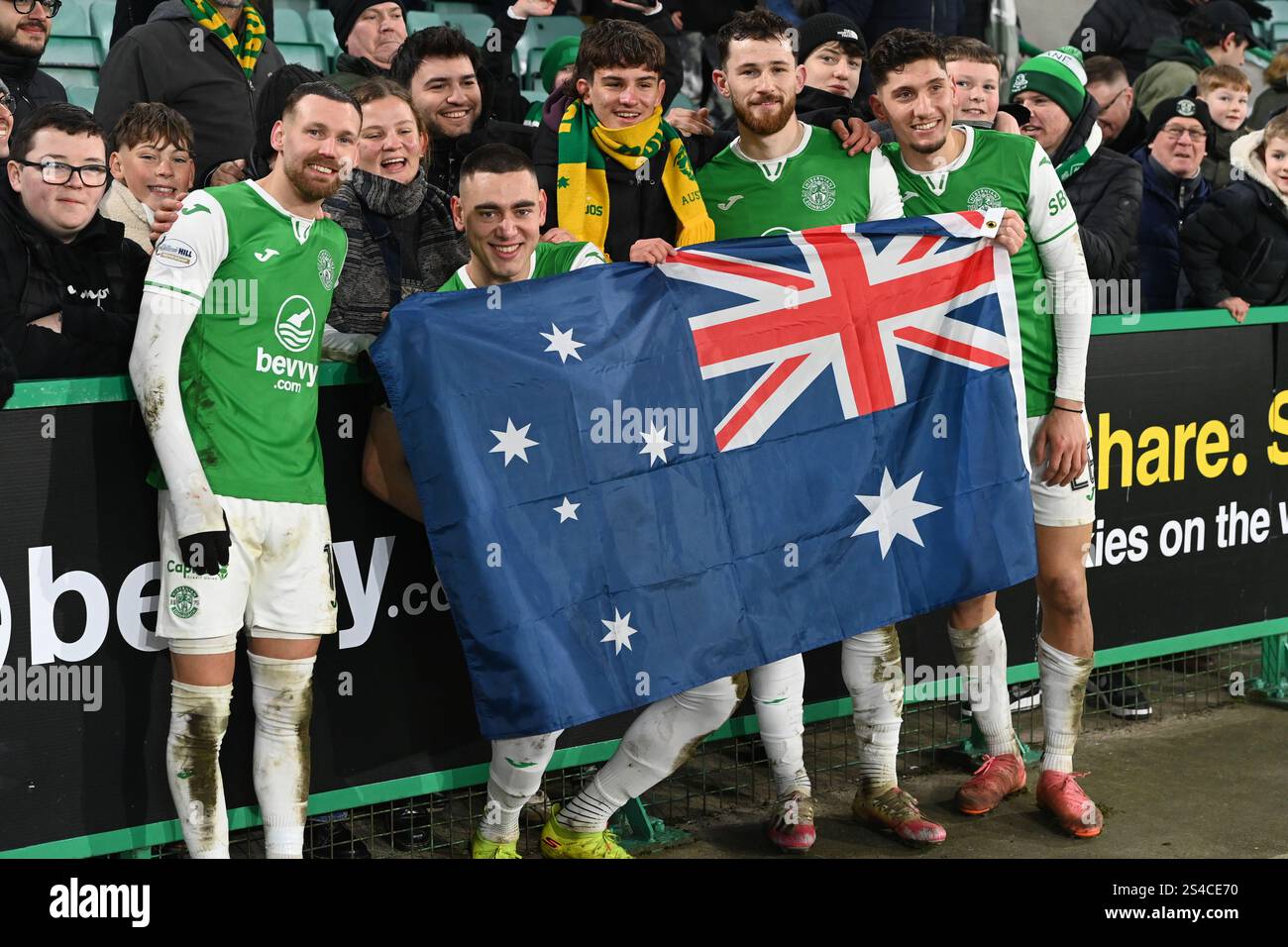 Easter Road Stadium, Edinburgh.Scotland UK.11th Jan 25 Hibernian vs ...