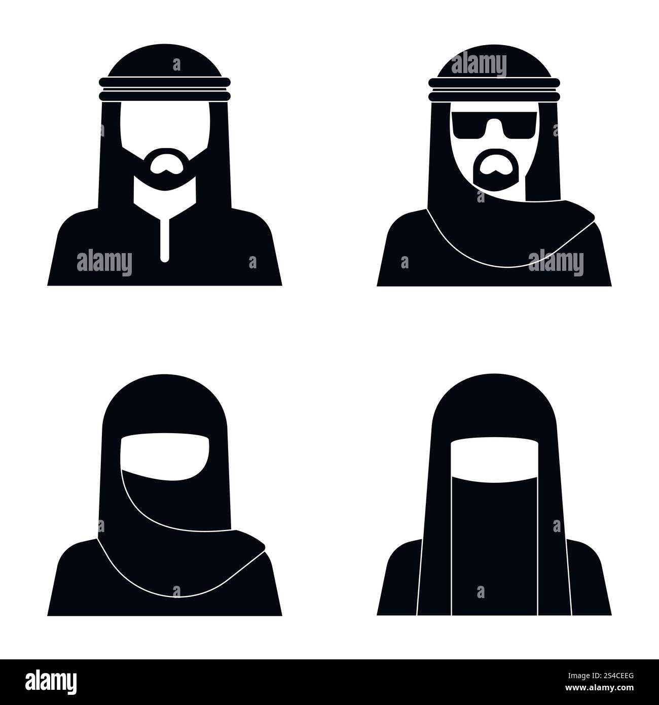 Middle Eastern people avatar. Middle Eastern people avatar in ...