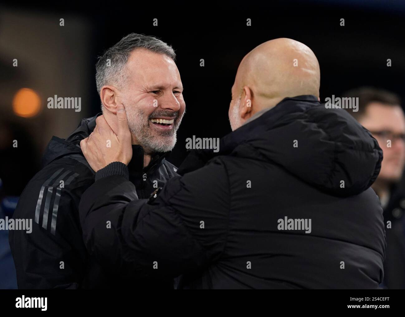 Manchester, UK. 11th Jan, 2025. Ryan Giggs co-owner of Salford greeted ...