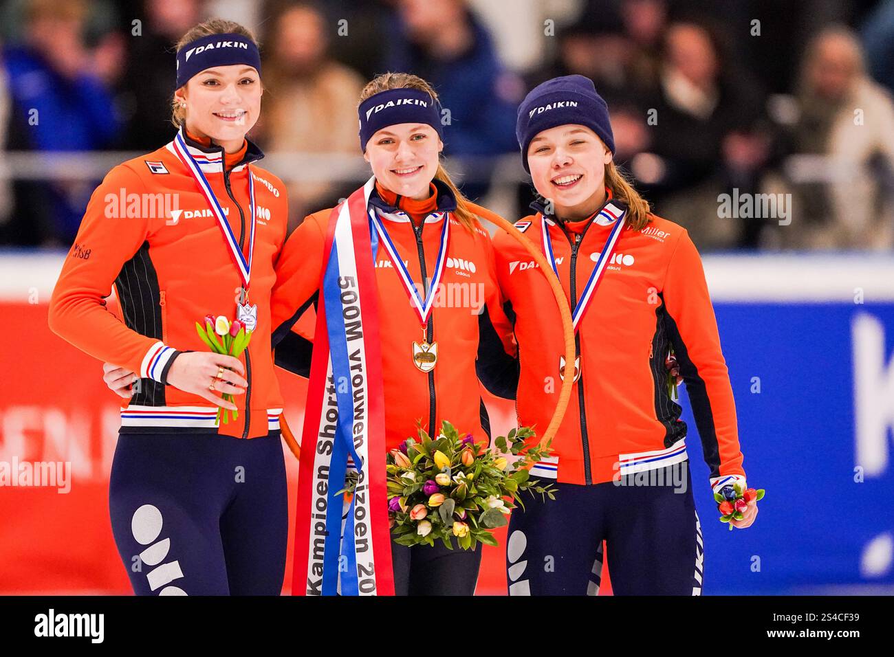 LEEUWARDEN, NETHERLANDS - JANUARY 11: Angel DALEMAN, Michelle VELZEBOER ...