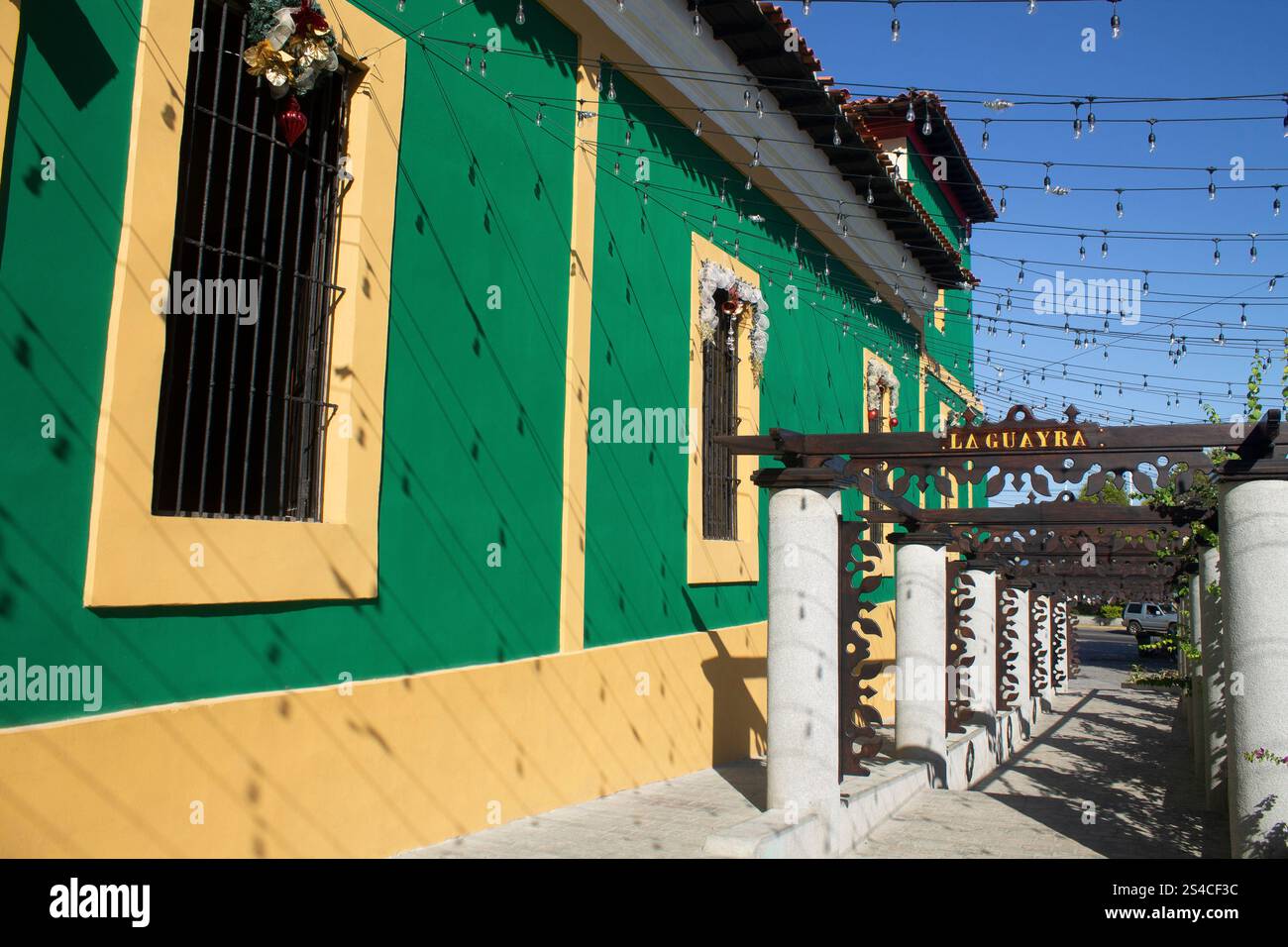 Traveling through La Guaira, Venezuela. Caribbean colonial architecture ...