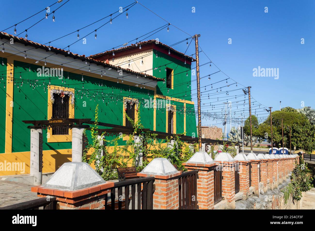 Traveling through La Guaira, Venezuela. Caribbean colonial architecture ...