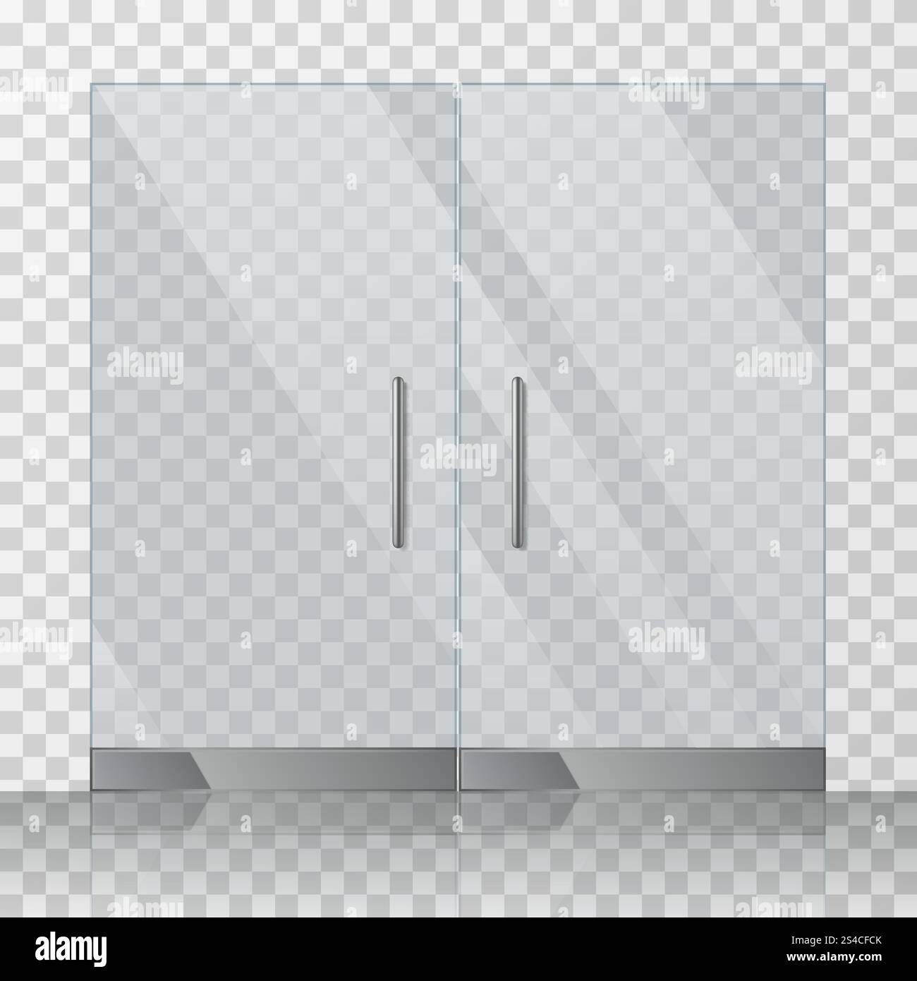 Mall, store glass doors vector illustration. Mall, store glass doors ...
