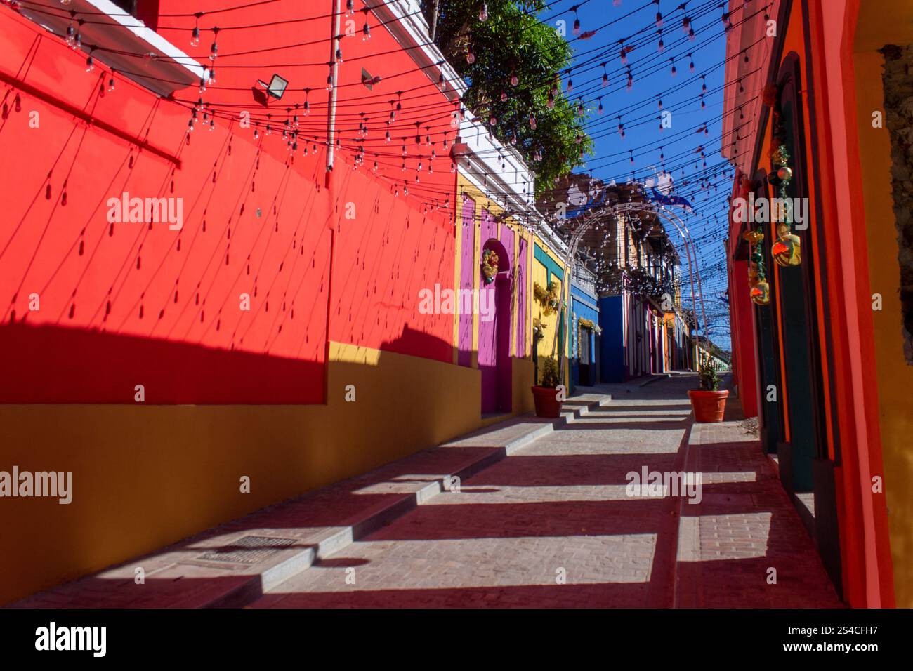 Traveling through La Guaira, Venezuela. Caribbean colonial architecture ...
