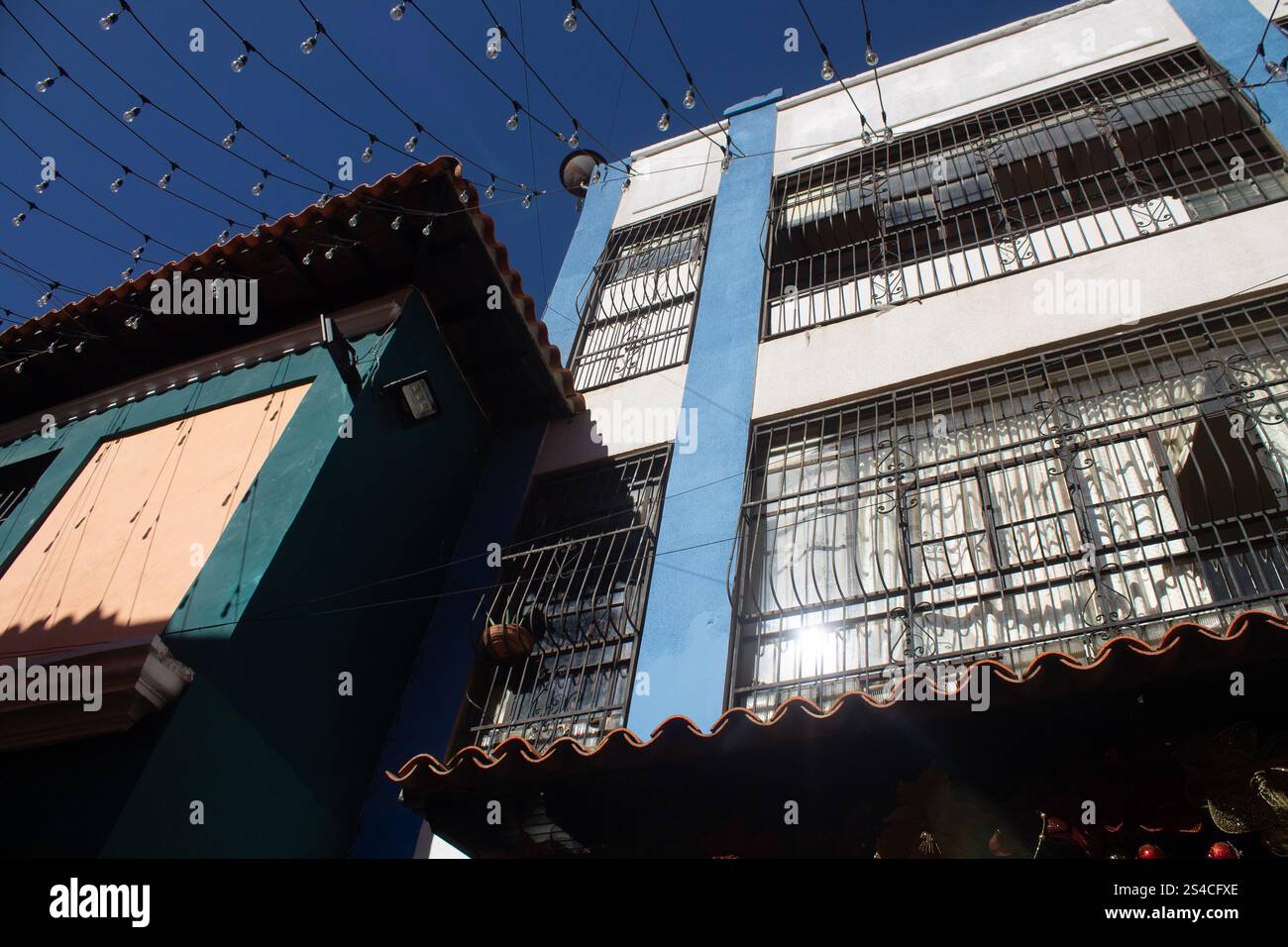 Traveling through La Guaira, Venezuela. Caribbean colonial architecture ...