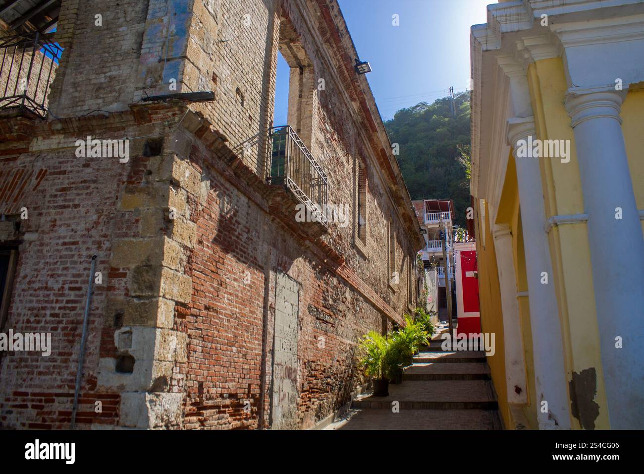 Traveling through La Guaira, Venezuela. Ruins of barracks from the ...