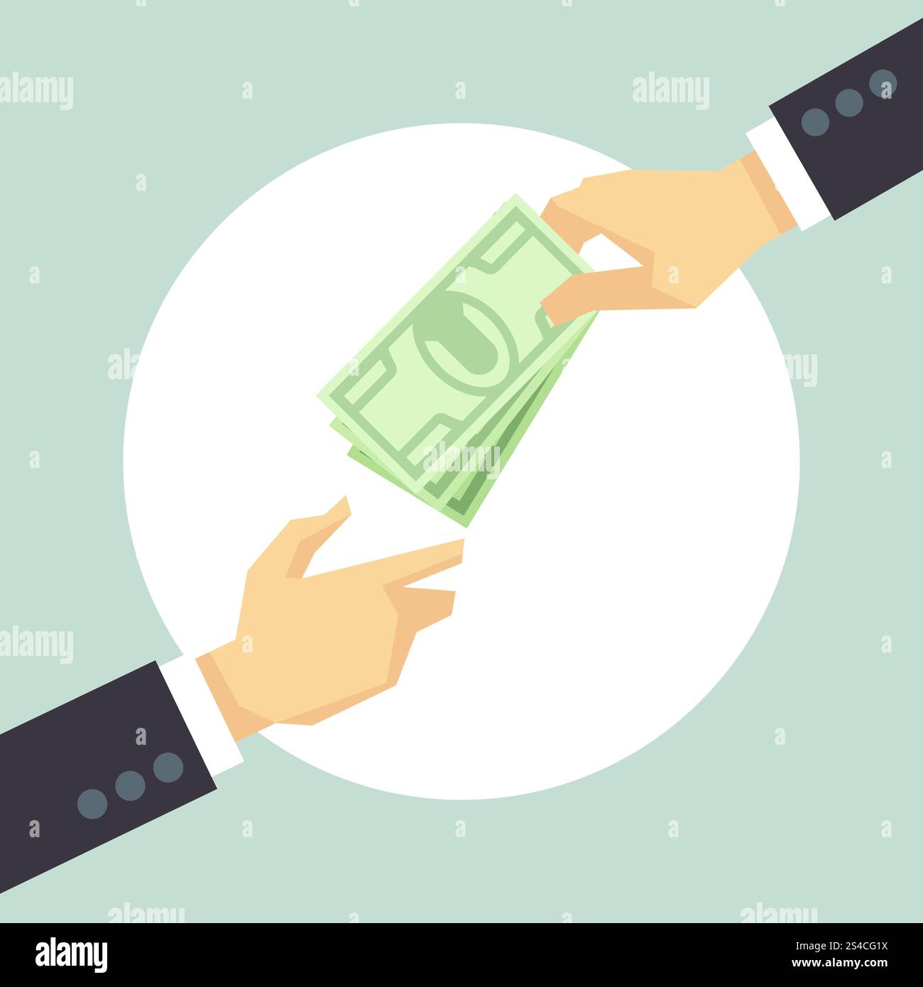 Hand giving money. Donation, charity, payment vector concept. Hand ...