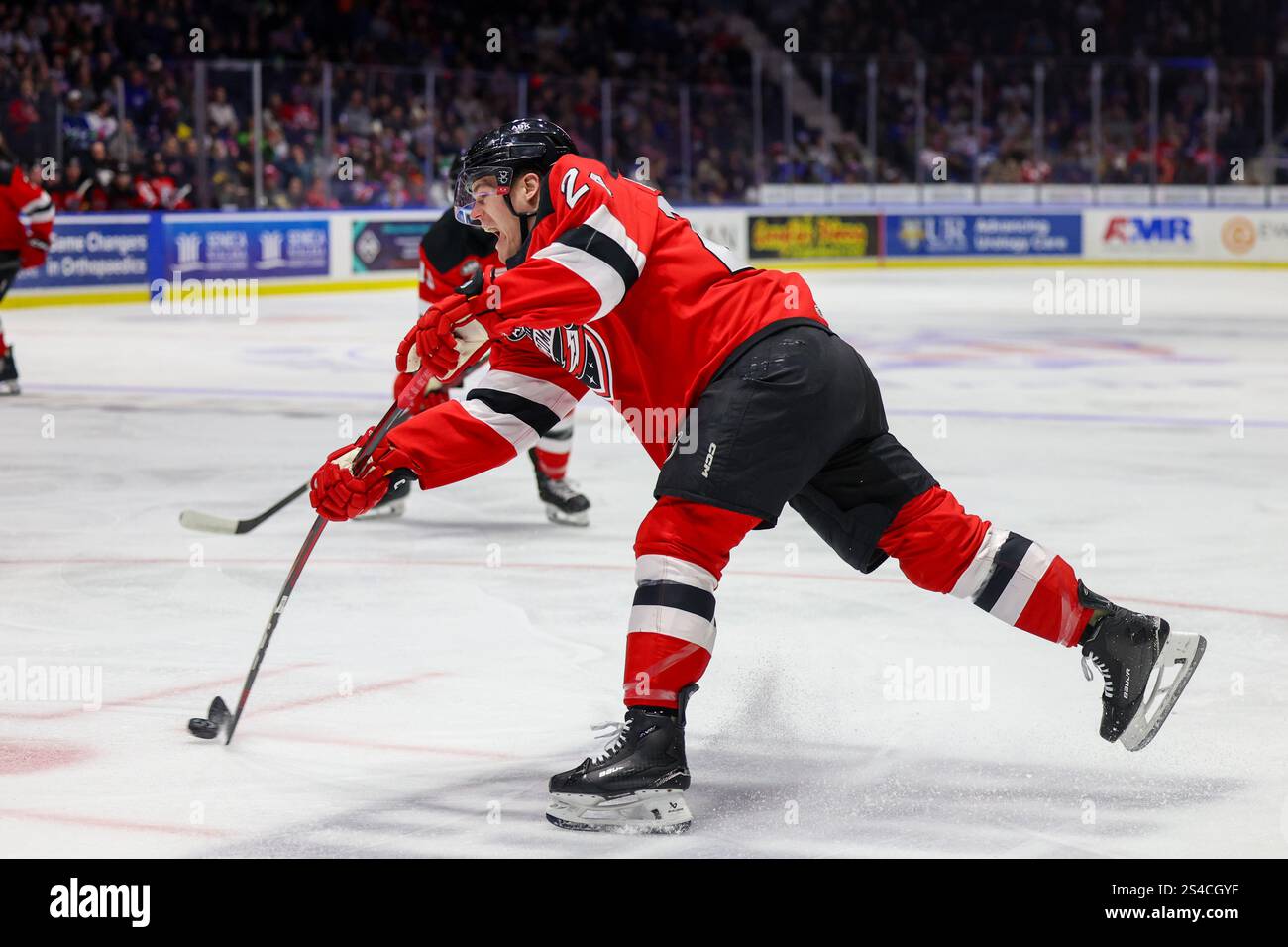 Rochester, New York, USA. 10th Jan, 2025. Utica Comets forward Brian ...