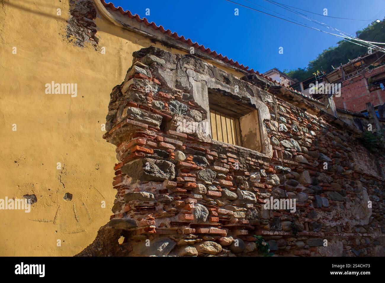 Traveling through La Guaira, Venezuela. Ruins of barracks from the ...