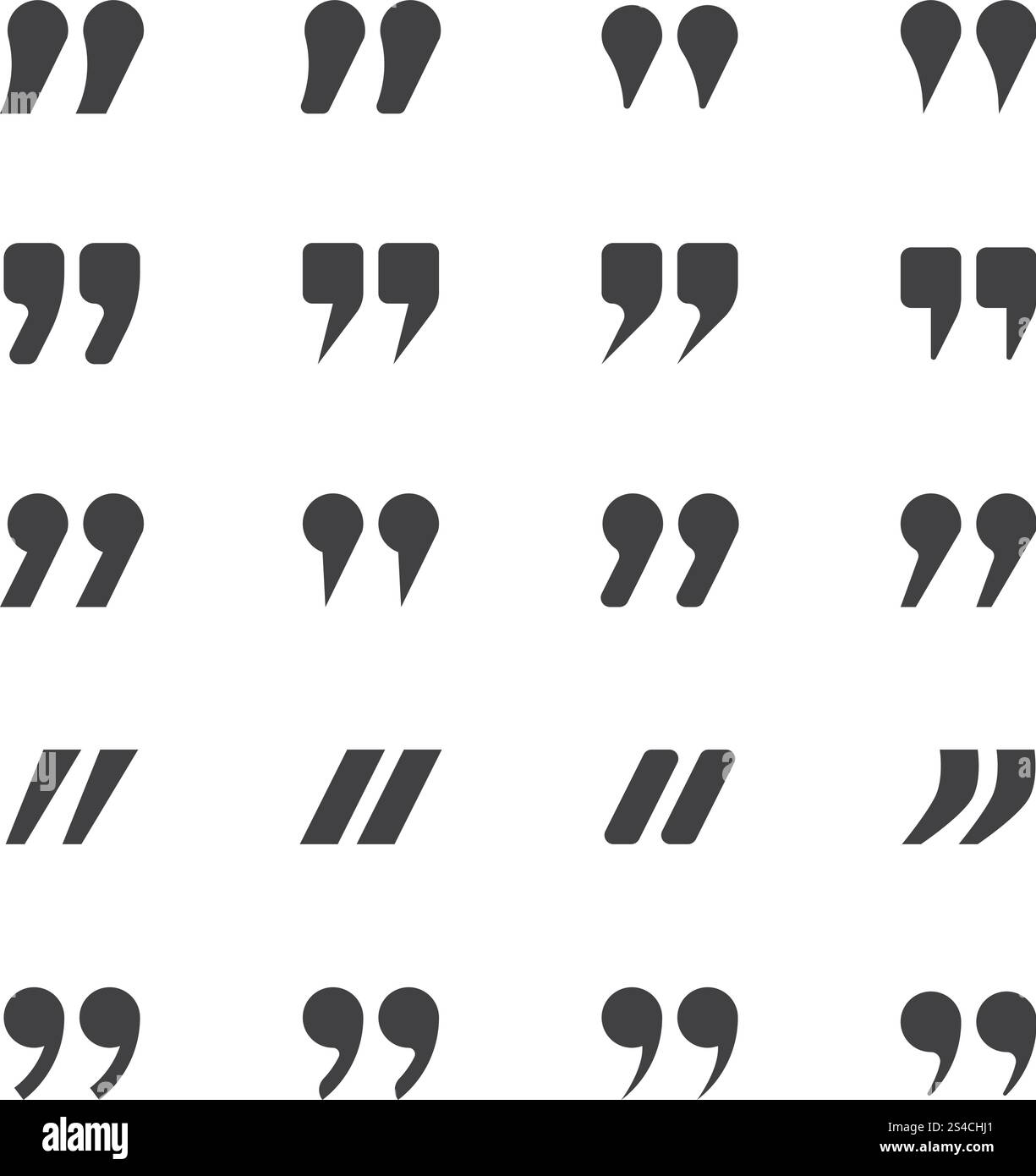 Quote and quotation marks icons. Quote icons. Quotation marks and quote ...