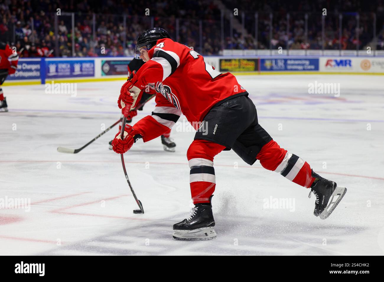 Rochester, New York, USA. 10th Jan, 2025. Utica Comets forward Brian ...