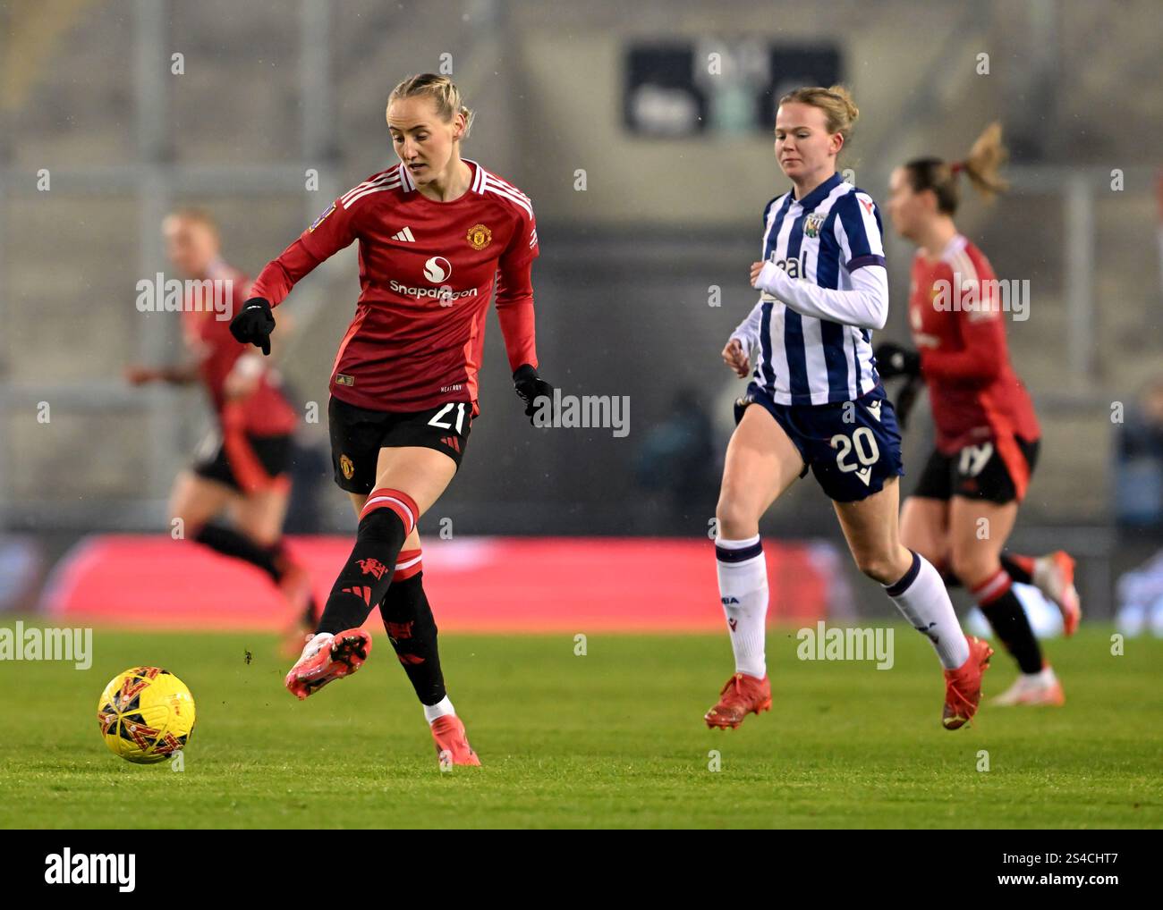 Manchester United's Millie Turner passes the ball during the Adobe ...