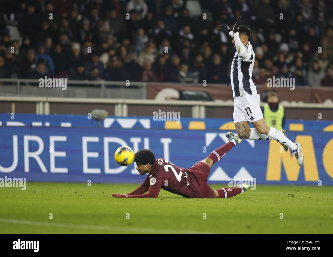 Turin, Italy. 11th Jan, 2025. Saul Coco of Torino FC during the Italian ...