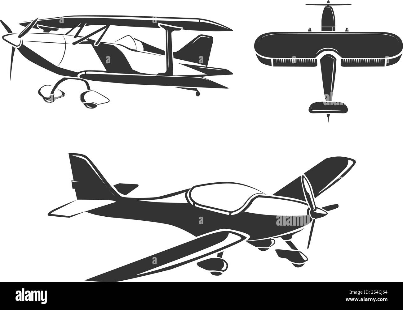 Vector elements for airplane emblems, labels and badges. Vector ...