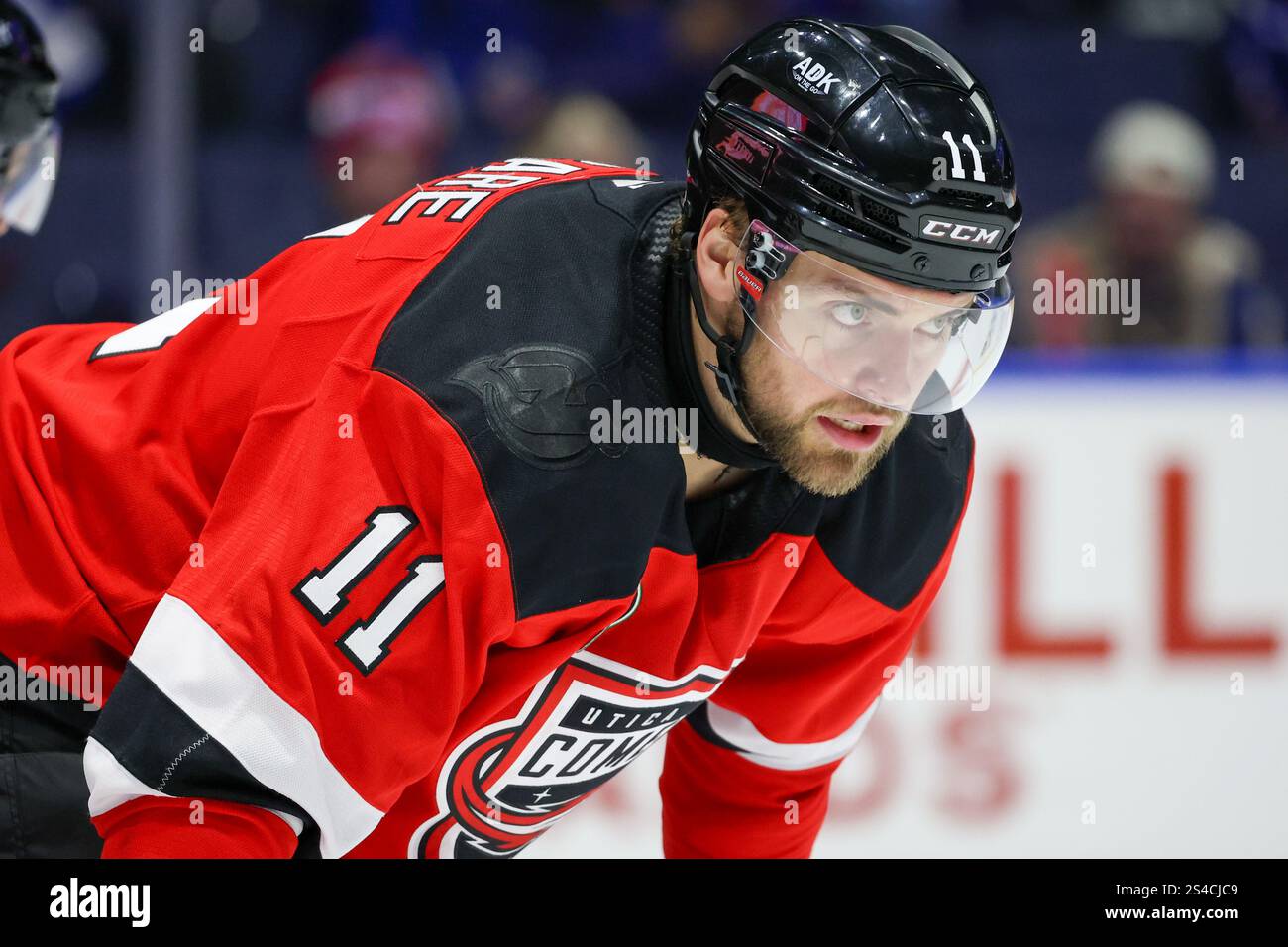 Rochester, New York, USA. 10th Jan, 2025. Utica Comets forward Nathan ...