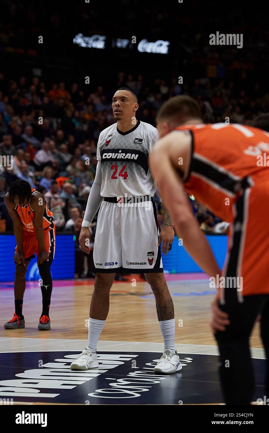 Jacob Wiley of Coviran Granada seen in action during the Liga Endesa ...