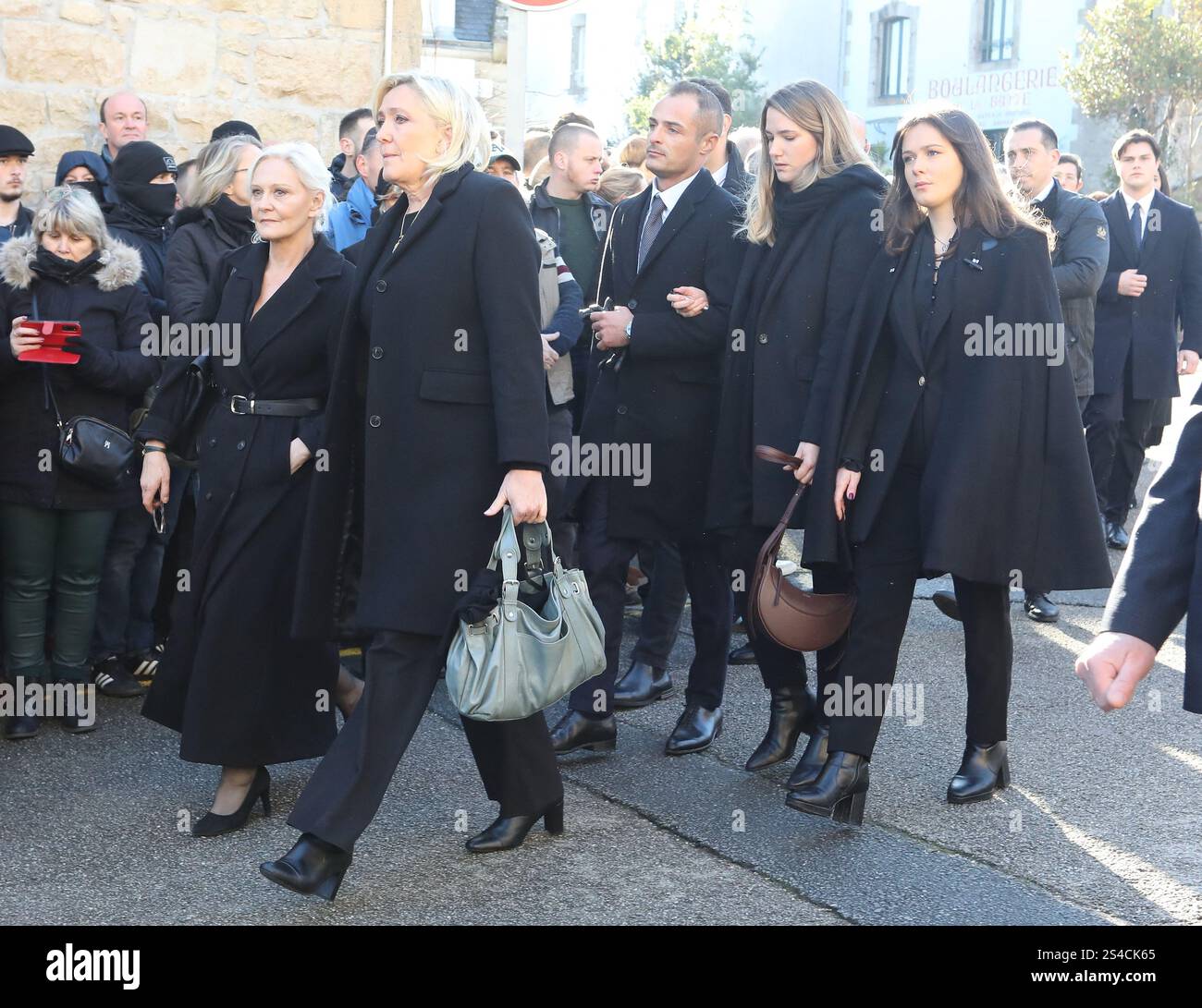 Trinite Sur Mer, France. 11th Jan, 2025. (L to R) Marie-Caroline Le Pen ...
