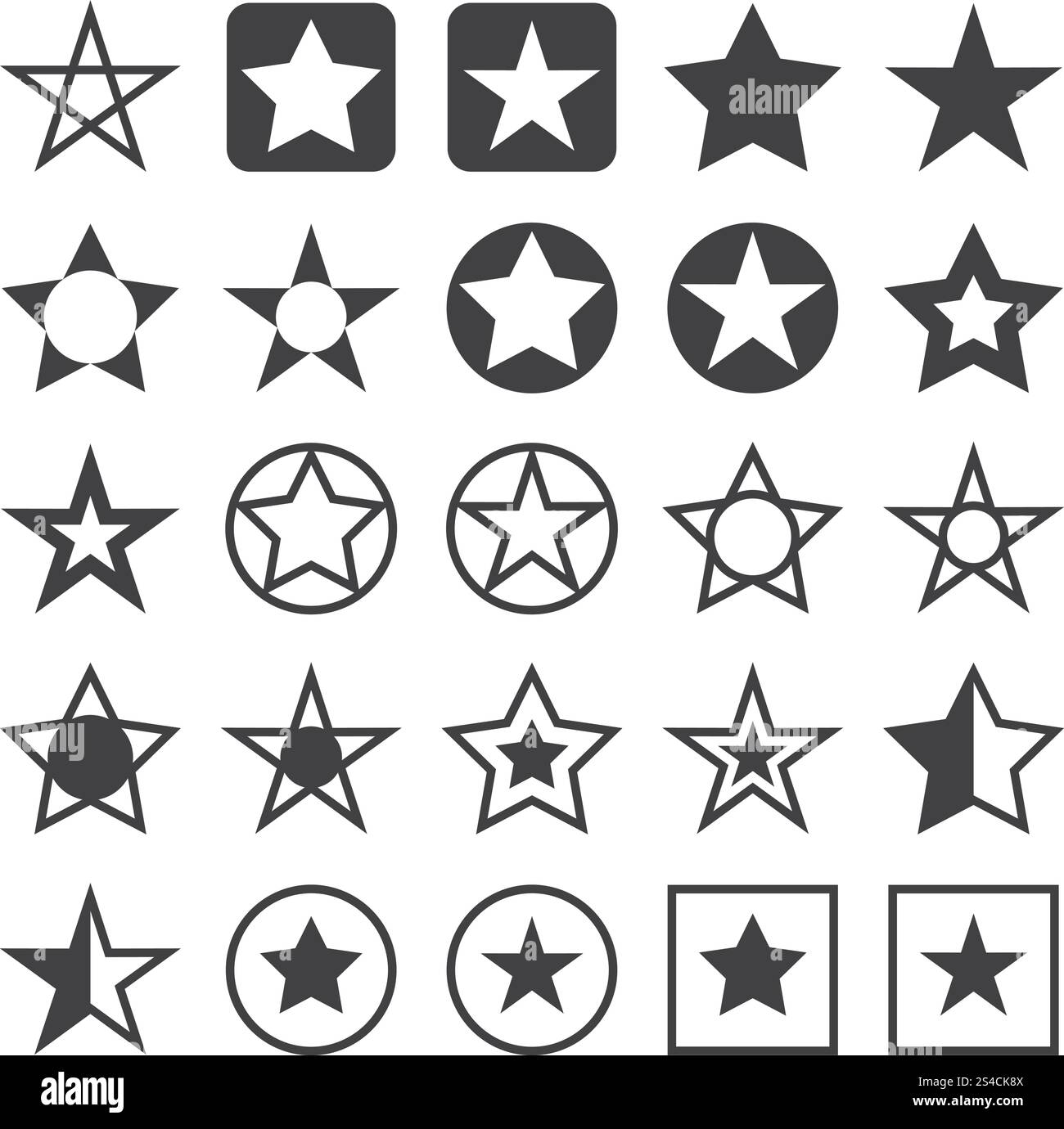 Star vector icons. Star vector icons for rating and award, Mark quality ...