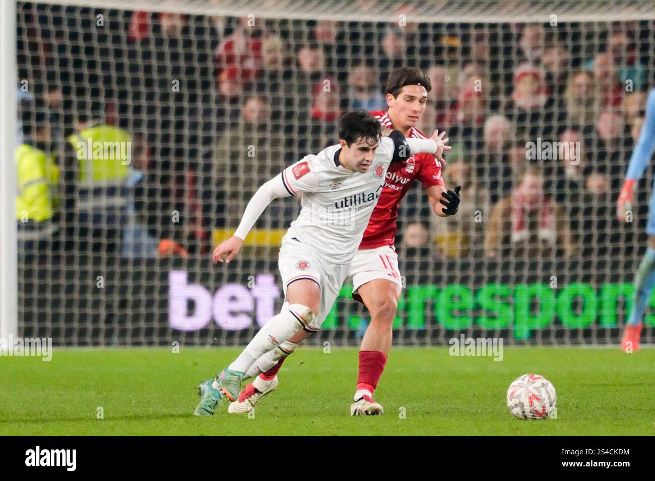 City Ground NOTTINGHAM, ENGLAND - JANUARY 11: Liam Walsh of Luton Town ...
