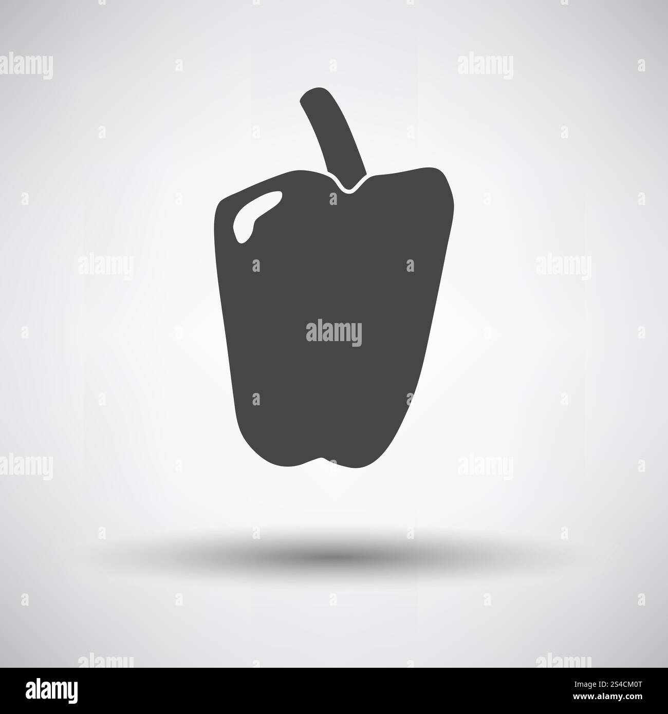 Pepper icon. Pepper icon on gray background, round shadow. Vector illustration Stock Vector ...