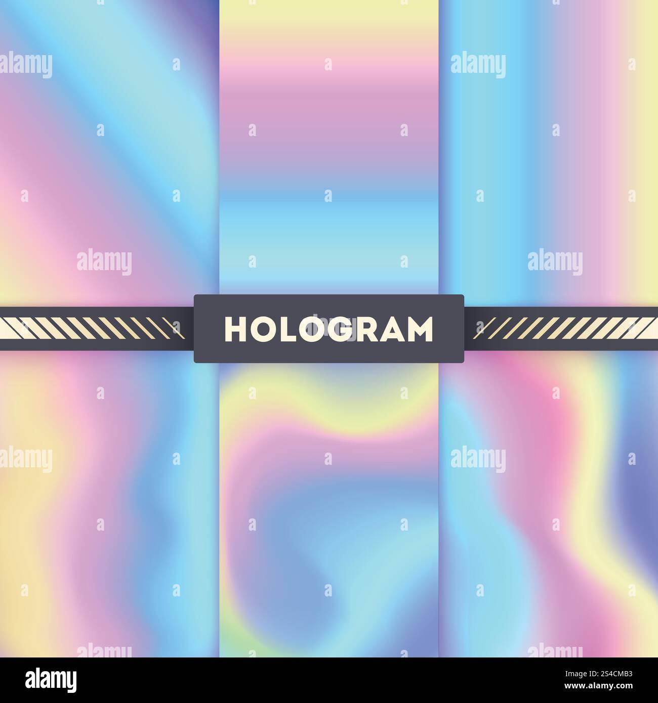 Colored hologram vector backgrounds for sticker. Colored hologram ...