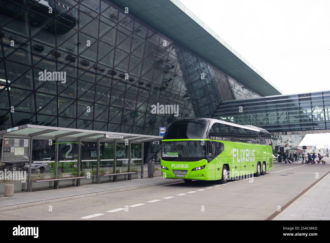 Krakow - Poland - 19 October 2023: Modern bus Flixbus. Flixbus is a ...