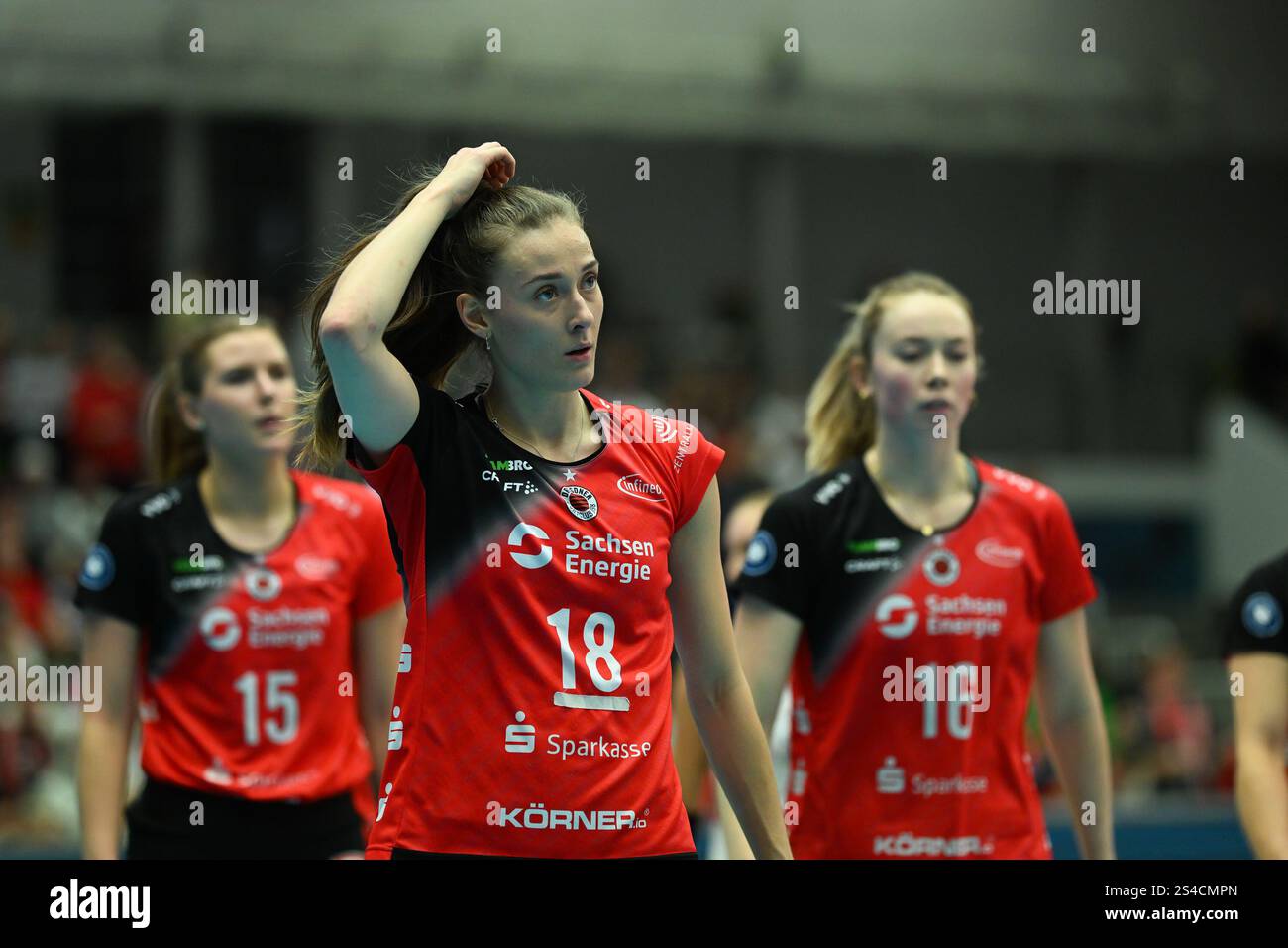 Sarah Straube (Dresdner SC, #18) Dresdner SC vs. Allianz MTV Stuttgart ...