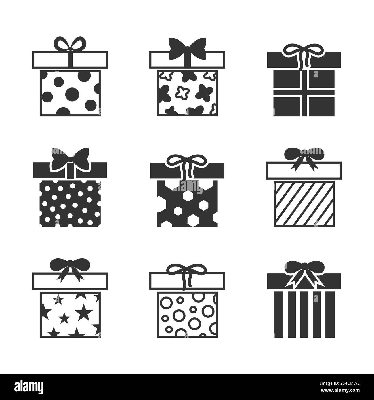 Gift box red green Black and White Stock Photos & Images - Alamy