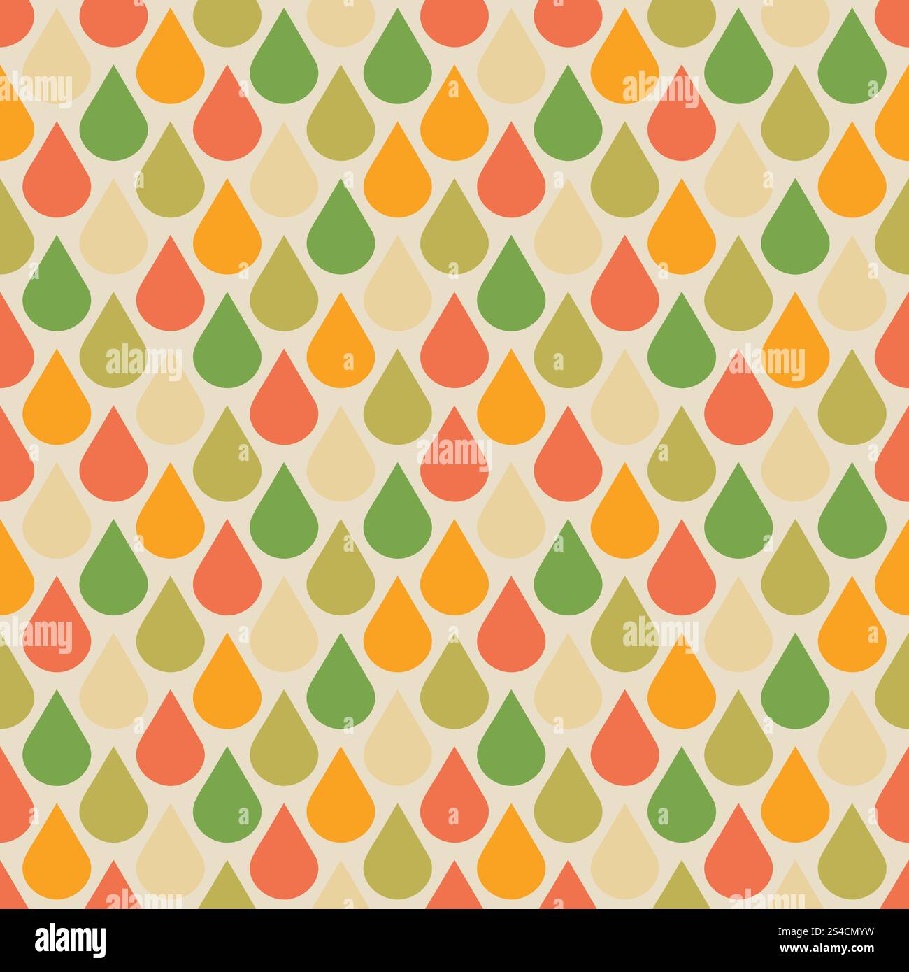 Vector drops seamless pattern in fall colors. Vector drops seamless ...
