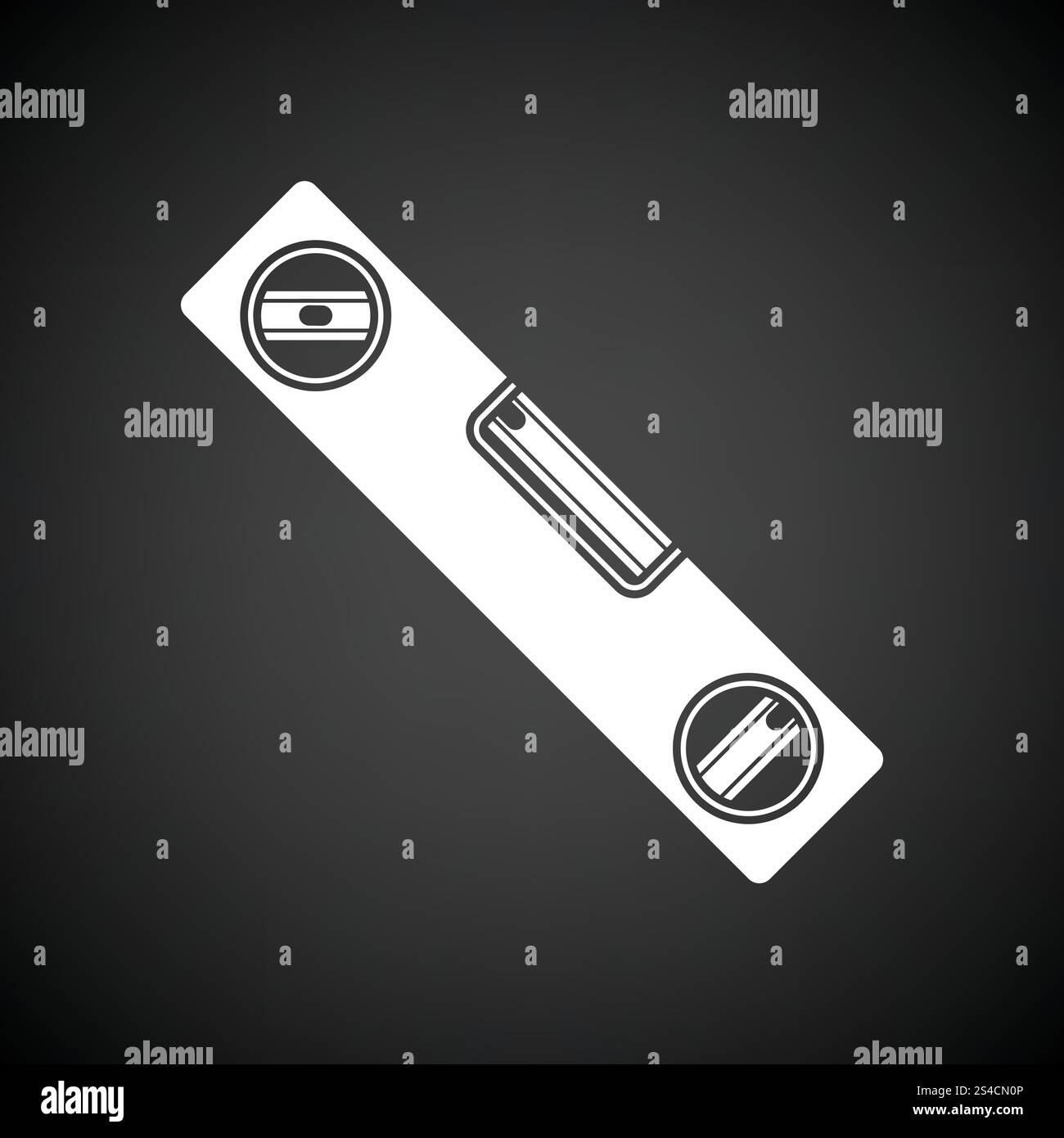 Icon of construction level . Black background with white. Vector ...